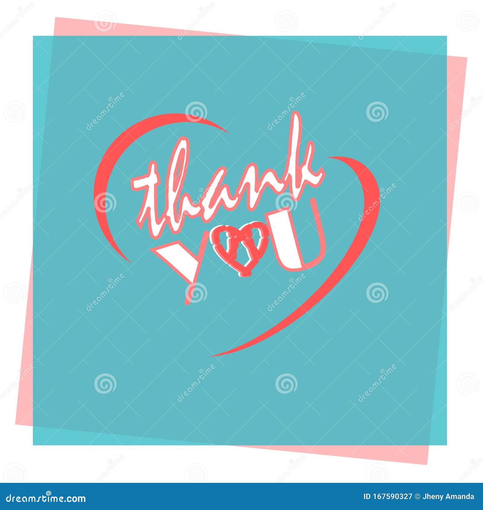 Thank You Card. Vector Illustration Stock Vector - Illustration of ...
