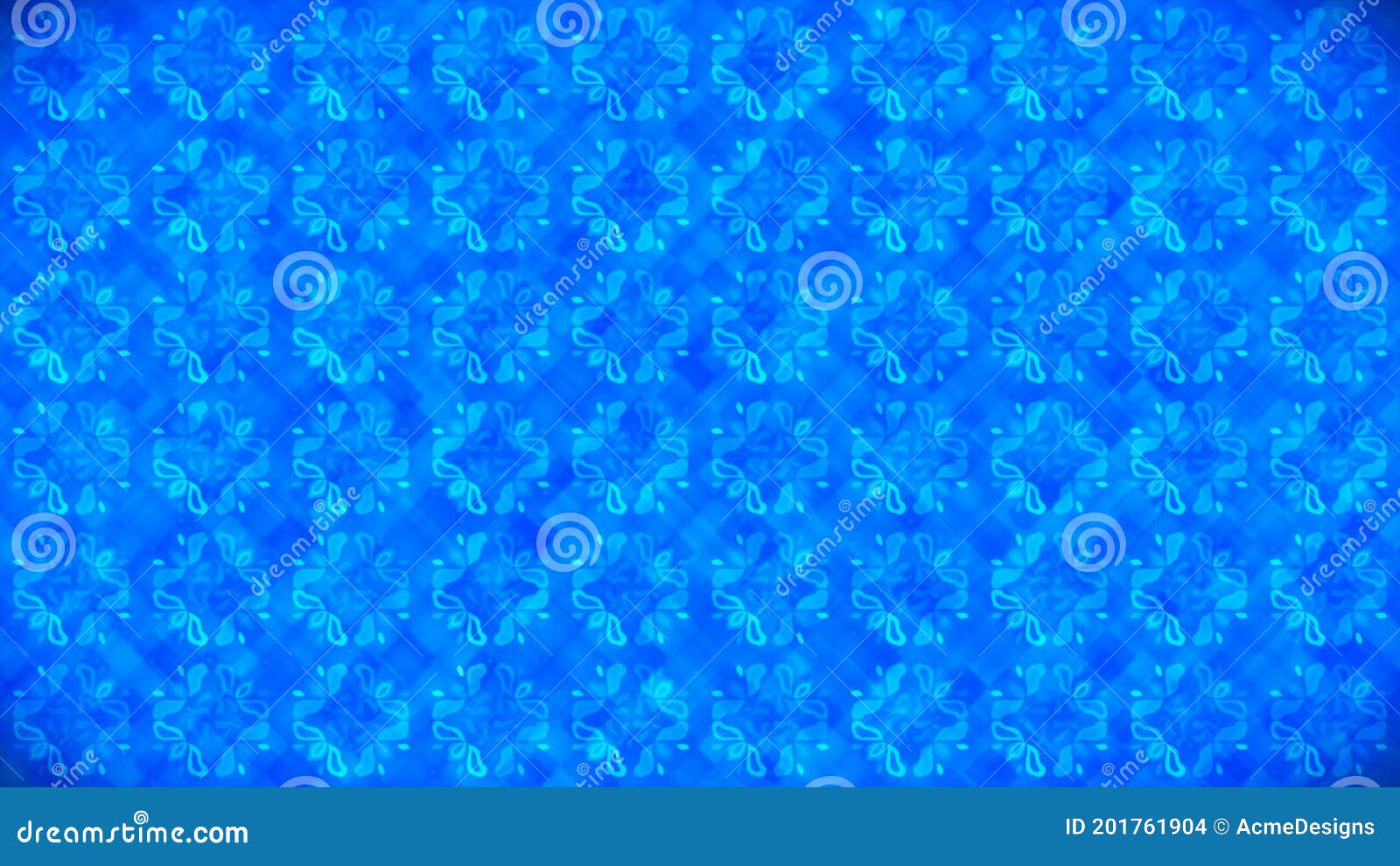 Broadcast Rotating Hi-Tech Flower Patterns Wall, Blue, Events, 3D ...