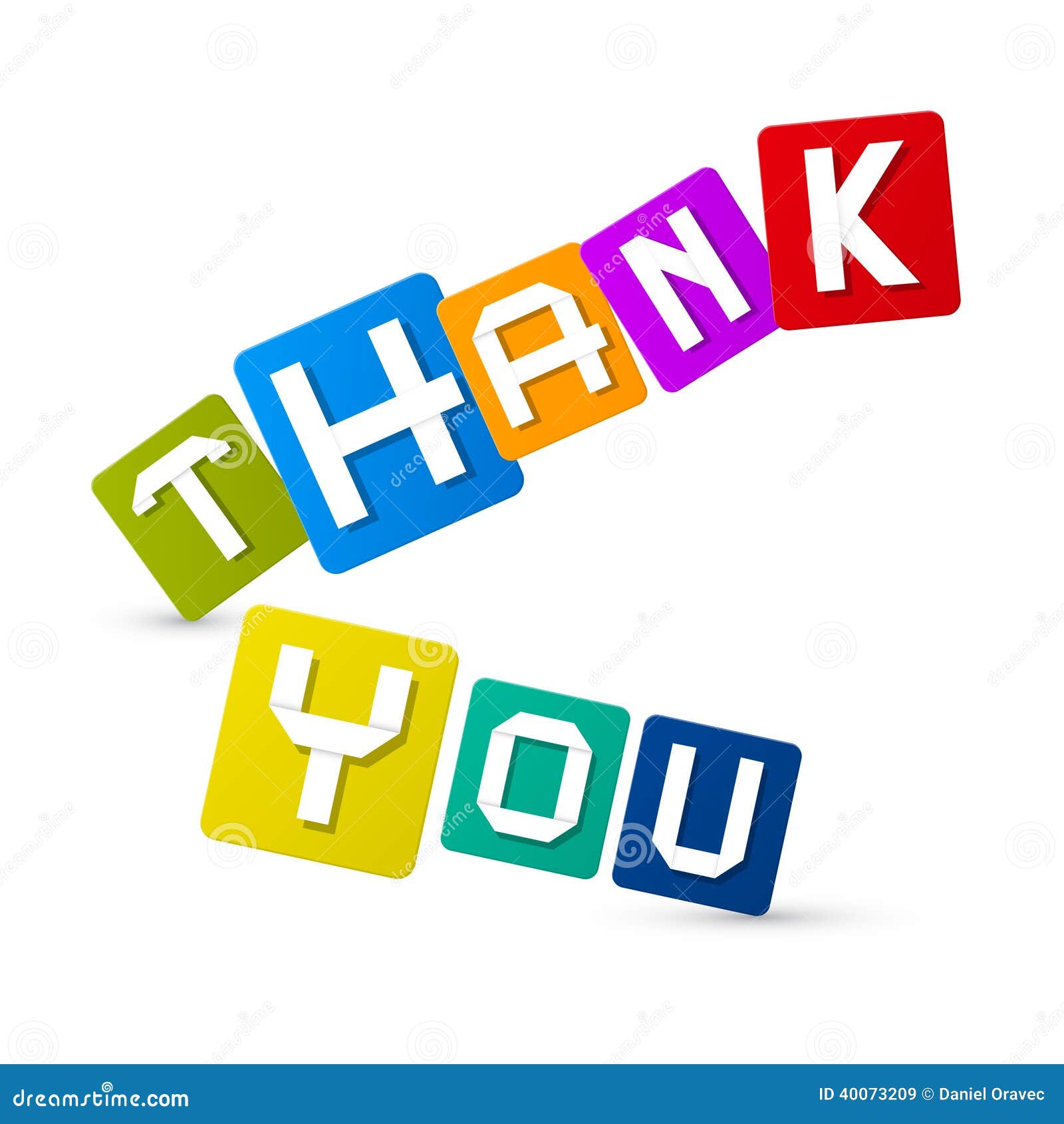 Thank You Colorful Icons stock vector. Illustration of message - 40073209