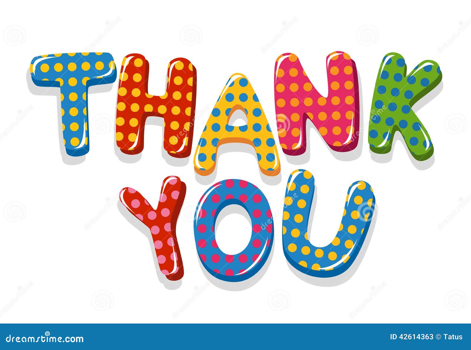 Thank You Colorful Lettering with Polka Dot Pattern Stock Vector ... Thank You Colorful Lettering with Polka Dot Pattern Stock Vector ...