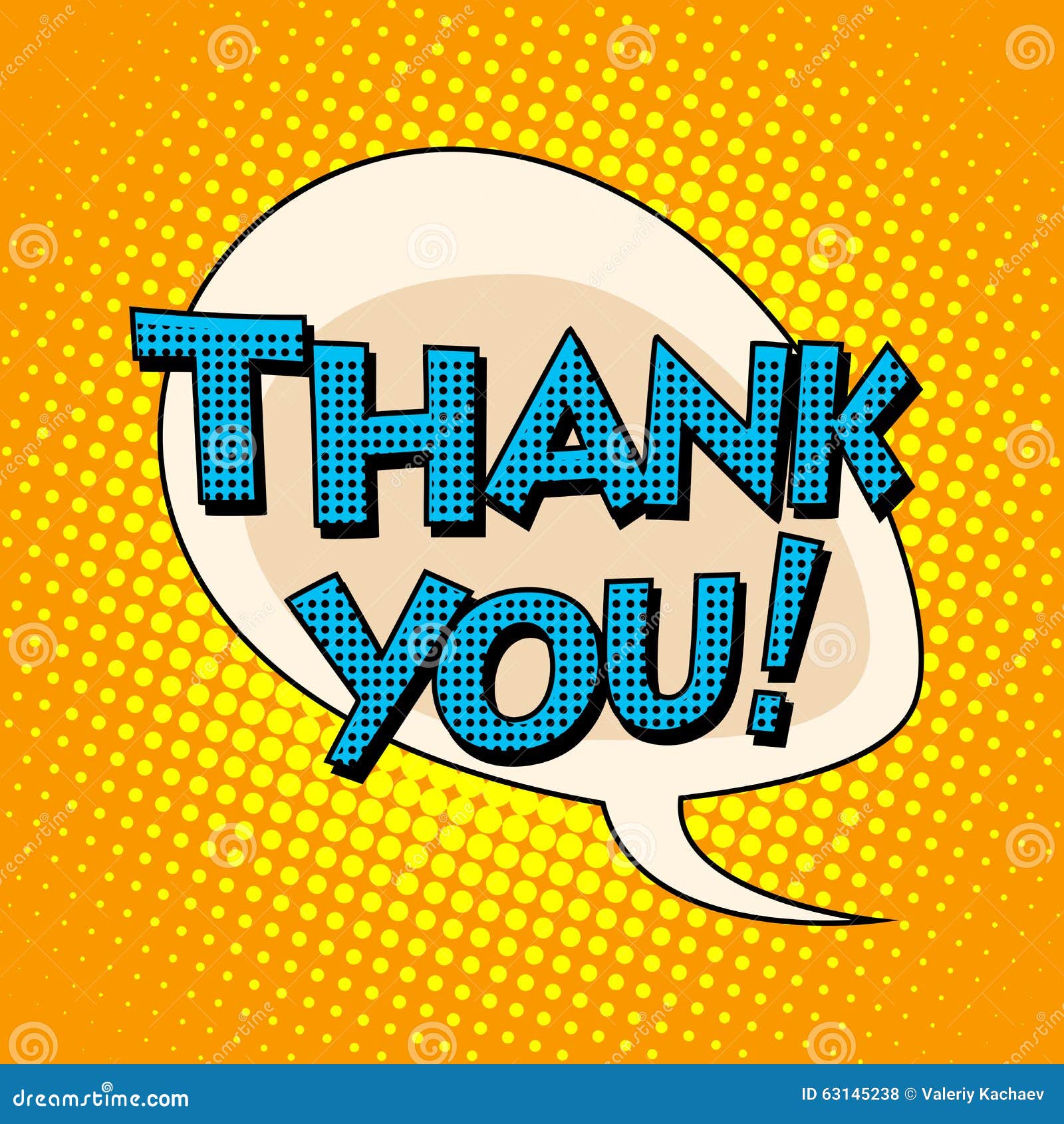 Thank You Comic Bubble Retro Text Stock Vector - Illustration of ...