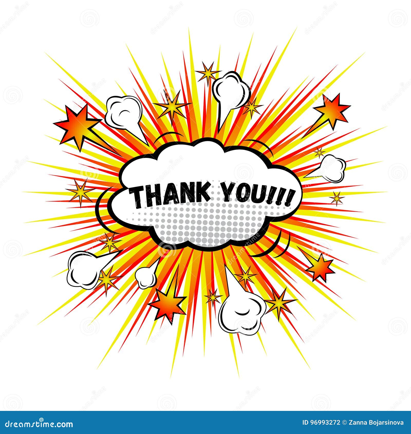 THANK YOU! Comic Speech Bubble, Cartoon. Stock Vector - Illustration of ...