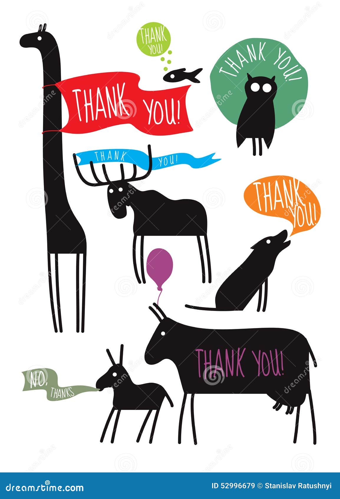 Thank You Comic Letters Colored Funny Happy Faces Vector Illustration ...