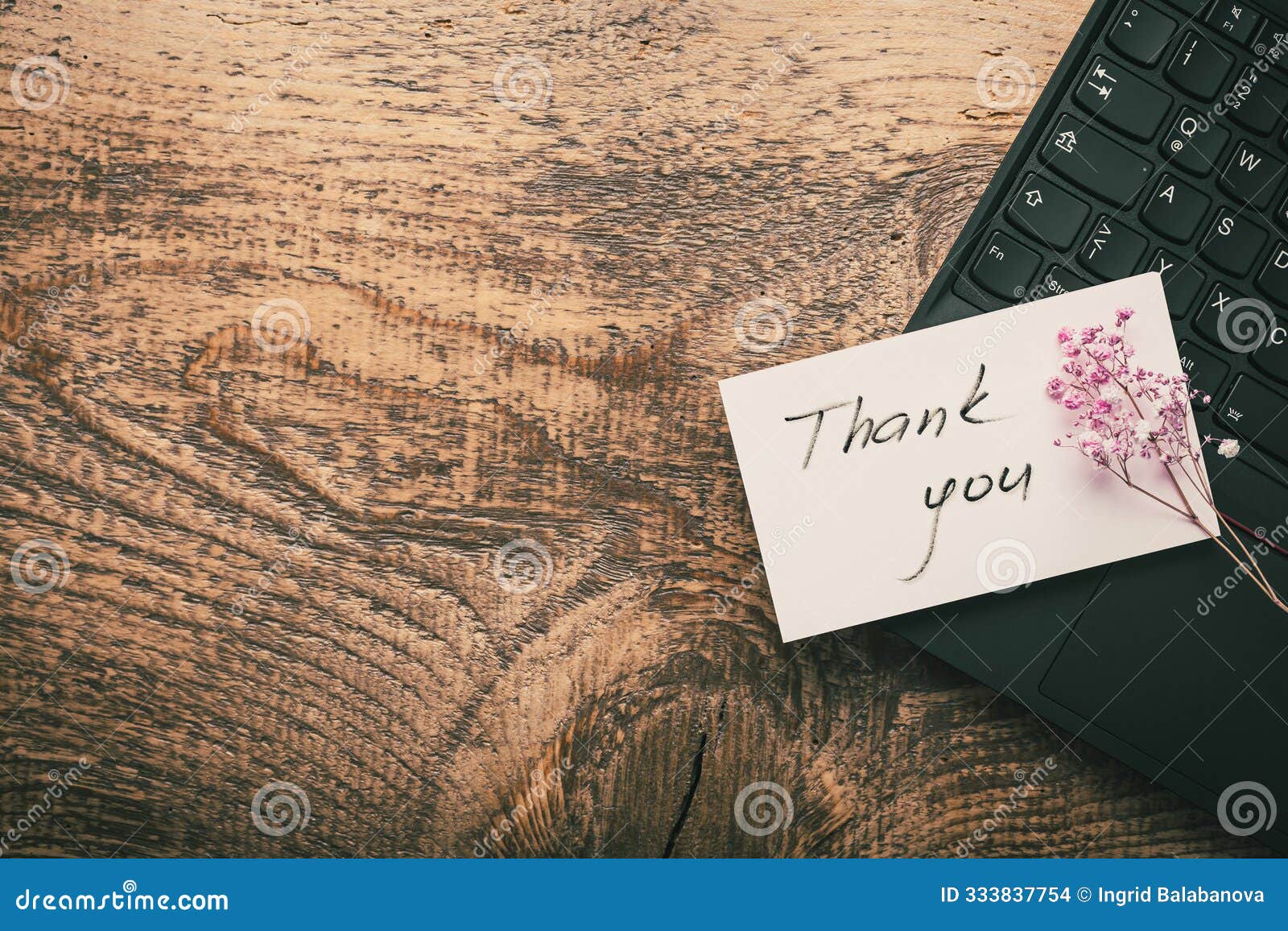 Thank You Concept on the Sticky Note Paper on Notebook Stock Photo ...