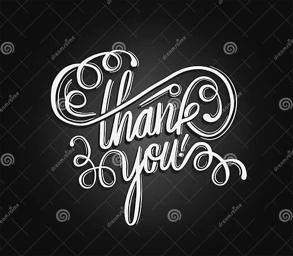 Thank You in Cursive Script Vector Stock Vector - Illustration of ...