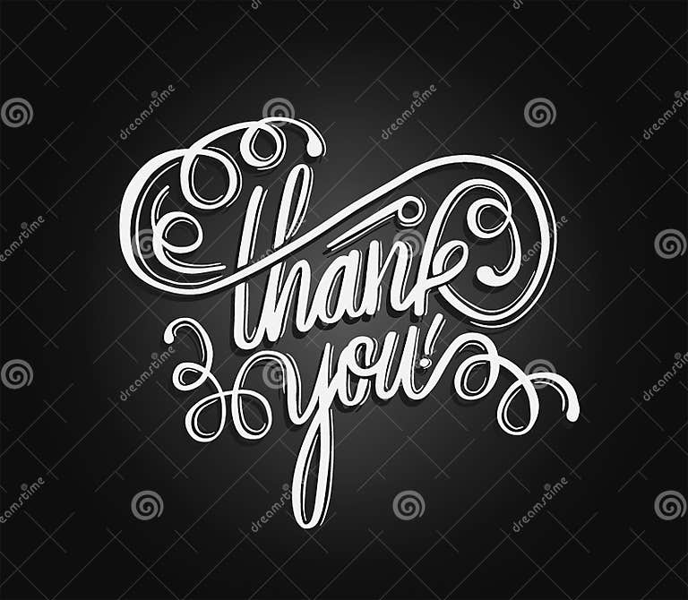Thank You in Cursive Script Vector Stock Vector - Illustration of ...