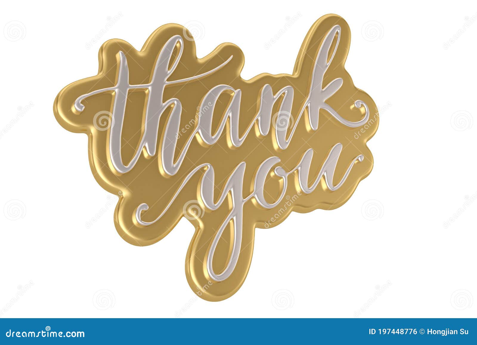 Thank You 3D Icon Isolated on White Background, 3D Render. 3D ...