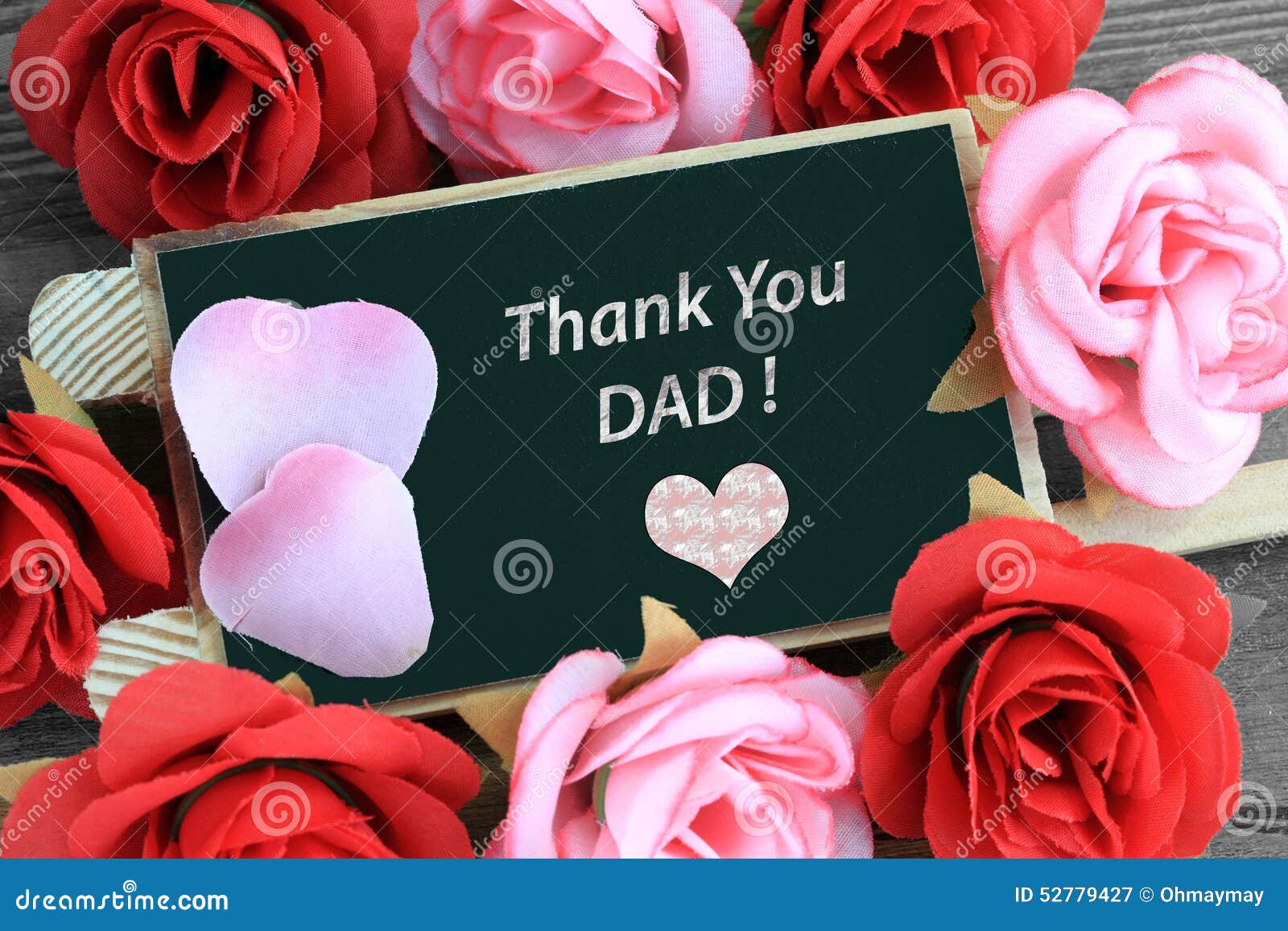Thank You Dad Text Stock Image Image Of Sign Text Flowers 52779427