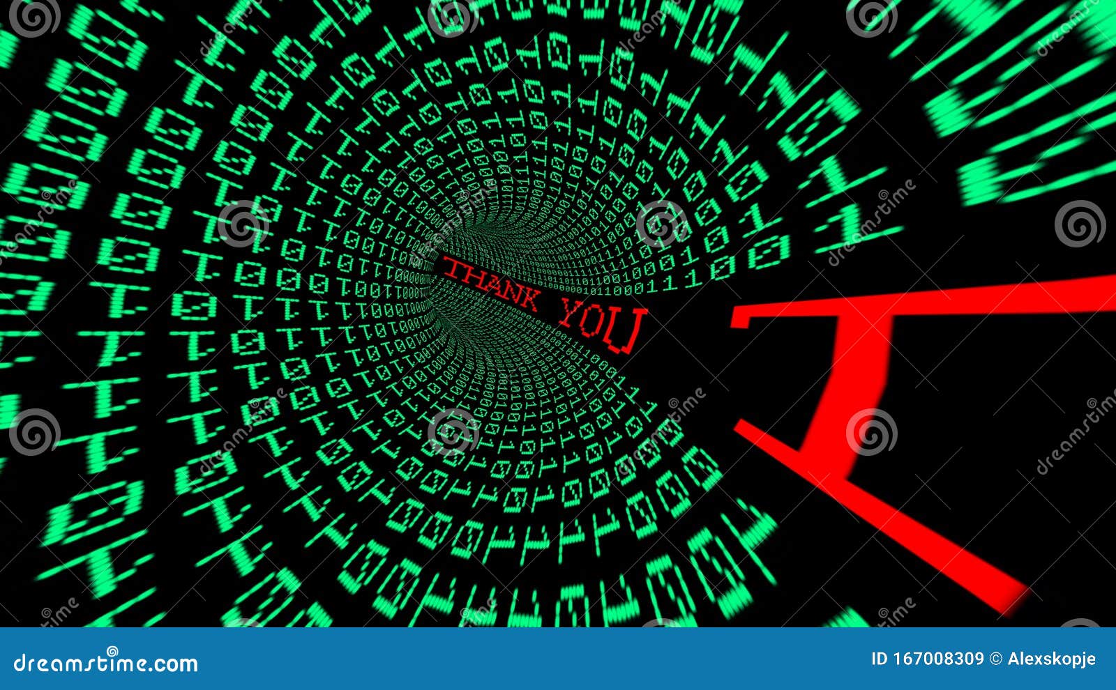Thank you data tunnel stock illustration. Illustration of internet ...