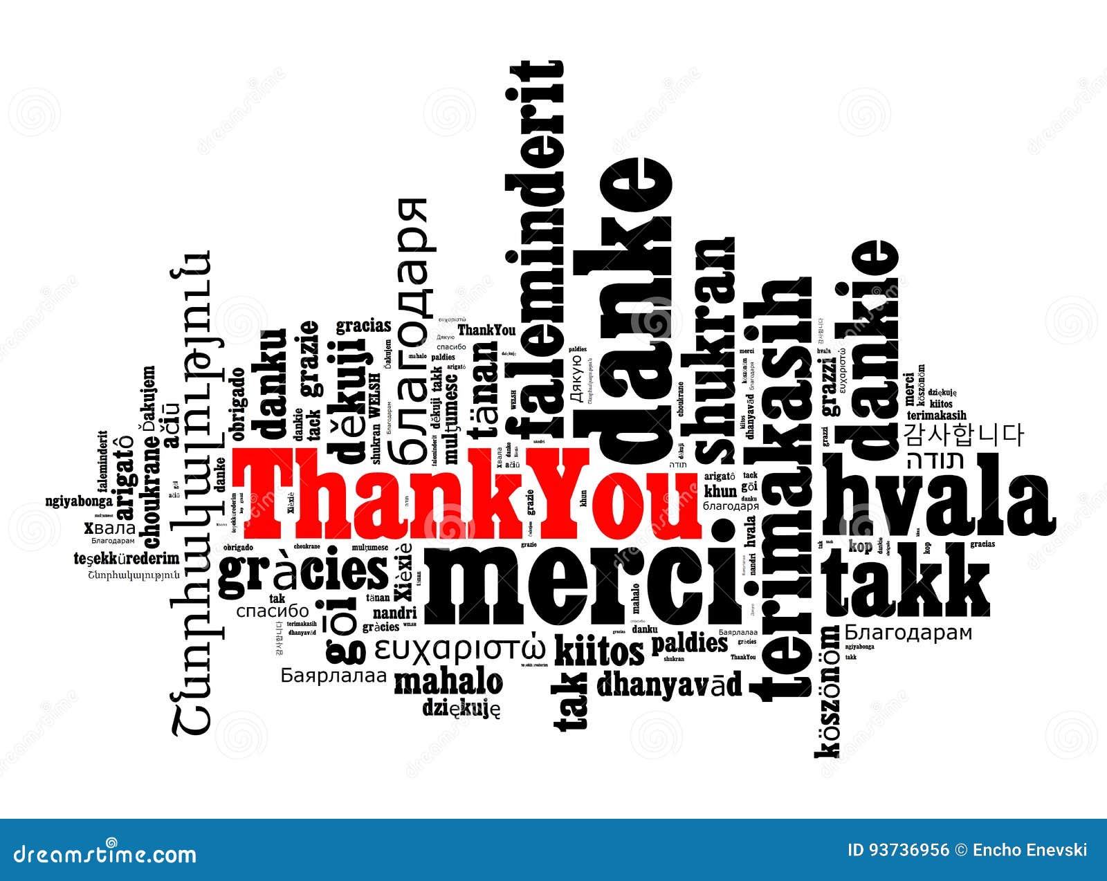 Thank You In Different Languages Word Cloud Stock Photo | CartoonDealer ...