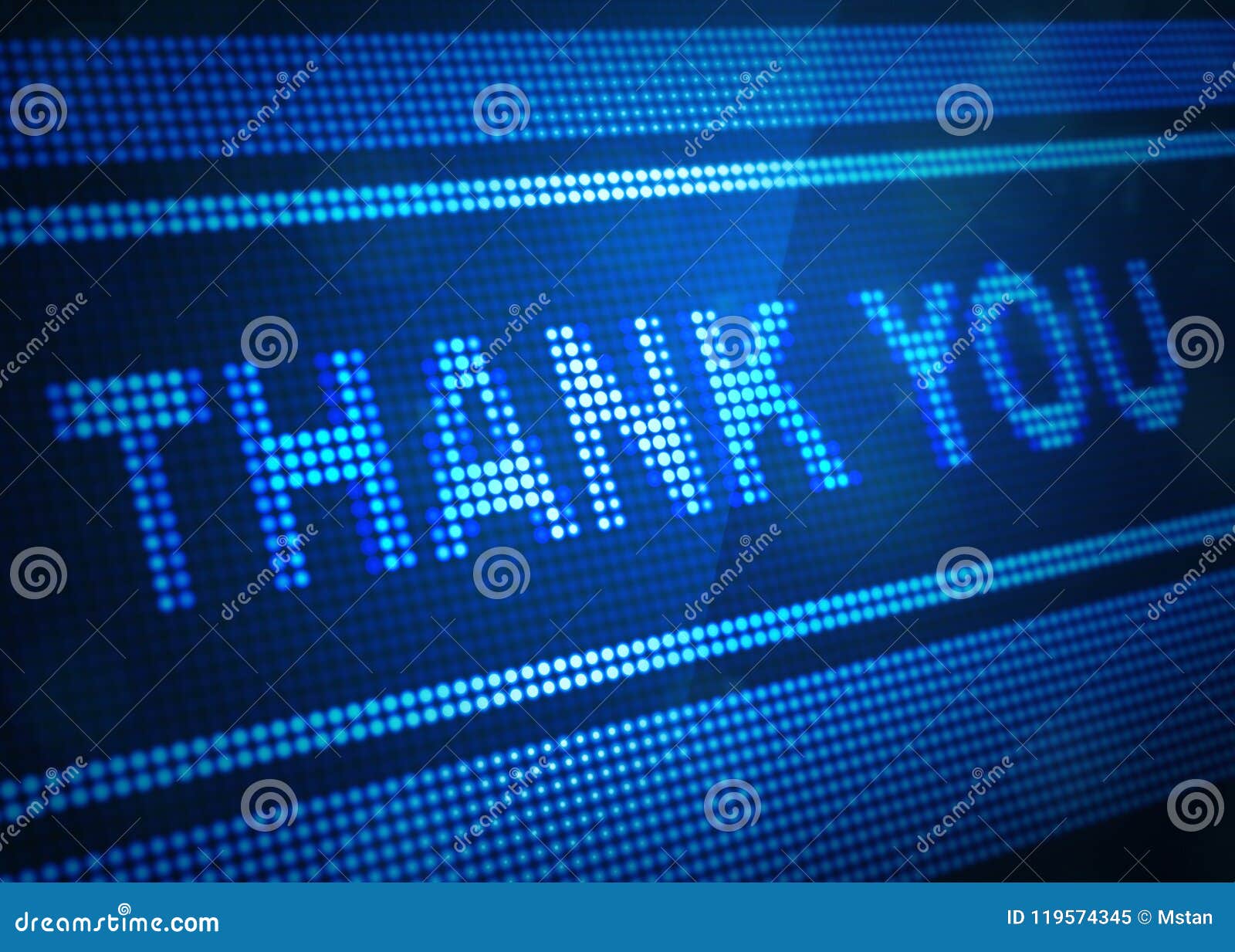 Thank You Digital Screen 3d Illustration Stock Illustration ...