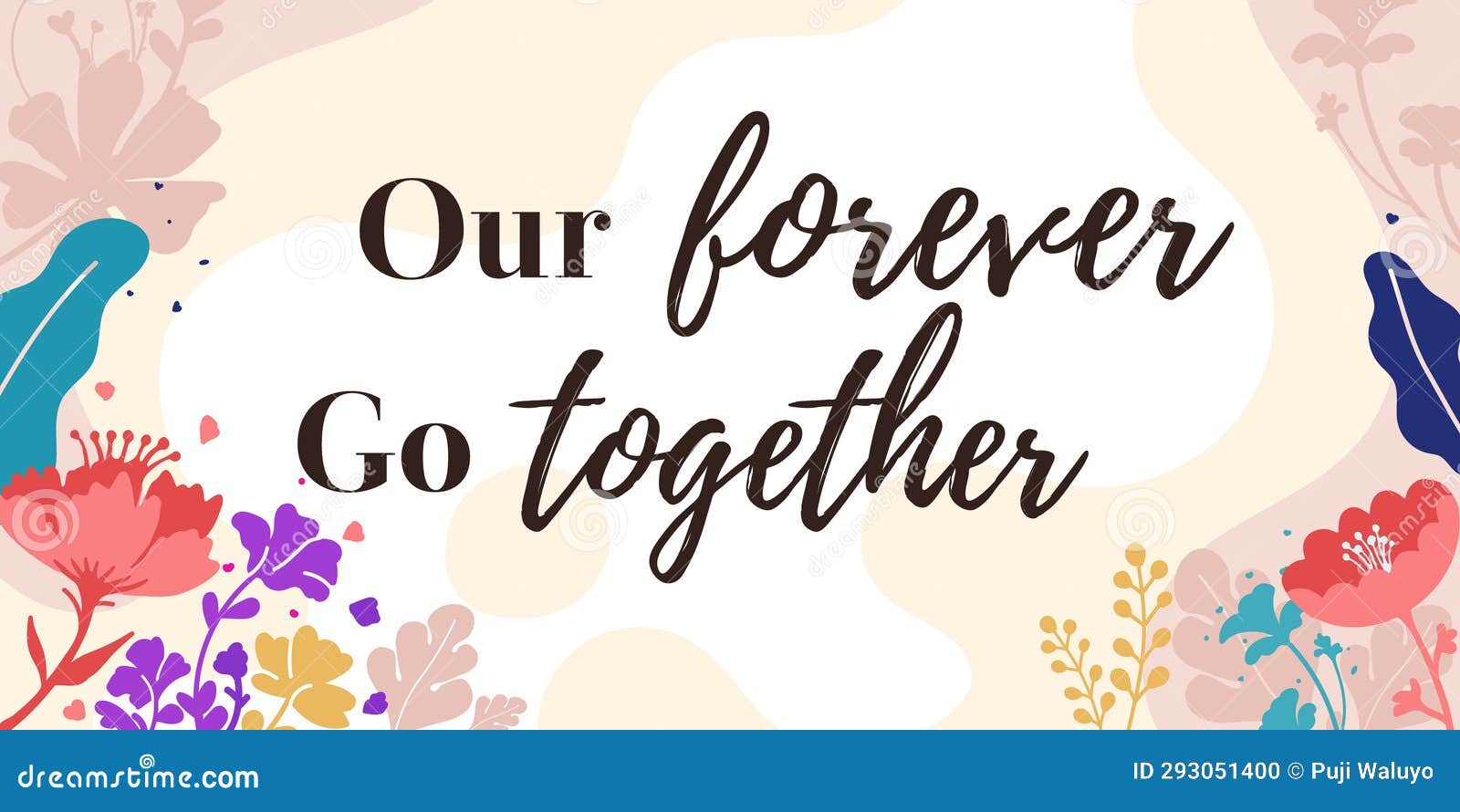 Family Home Love Quote Our Forever Go Together Vector Natural ...