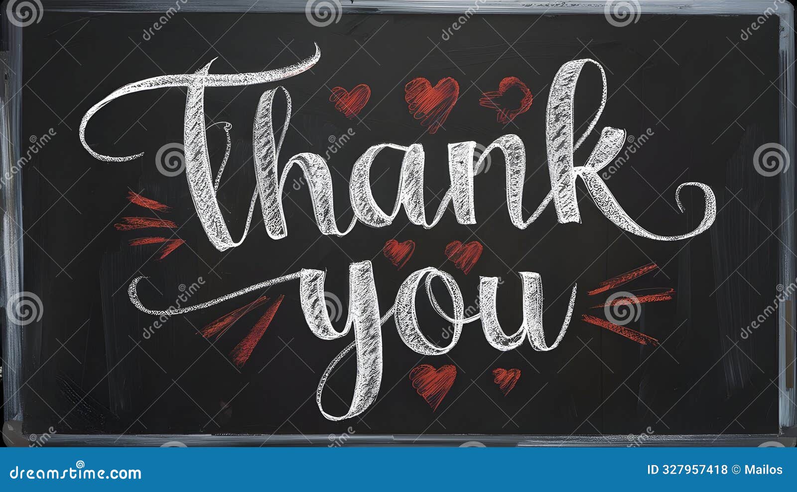 Thank You! Expression on a Blackboard. an Abstract Business Message of ...