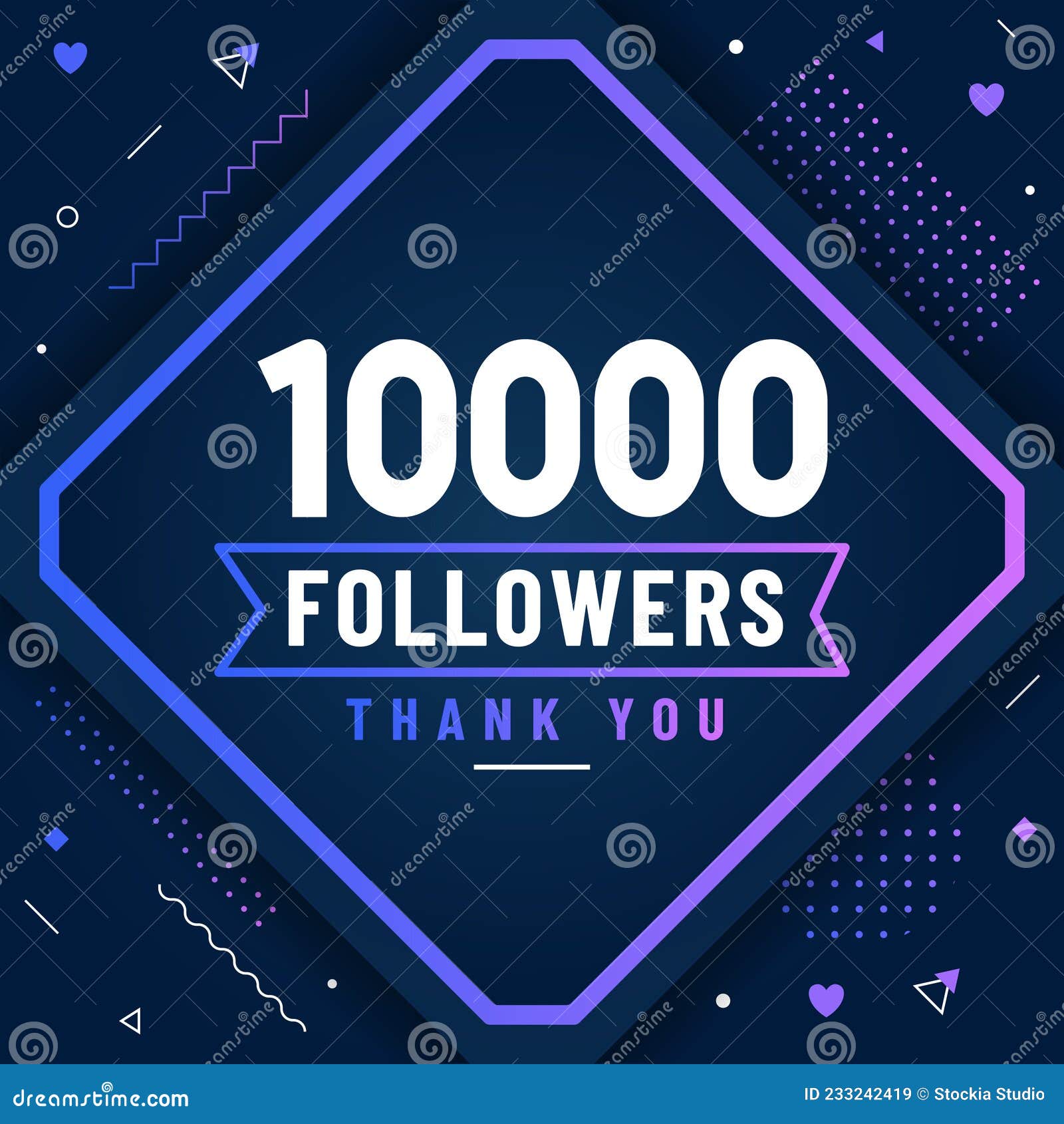 Thank You 10000 Followers 10k Followers Celebration Modern Colorful
