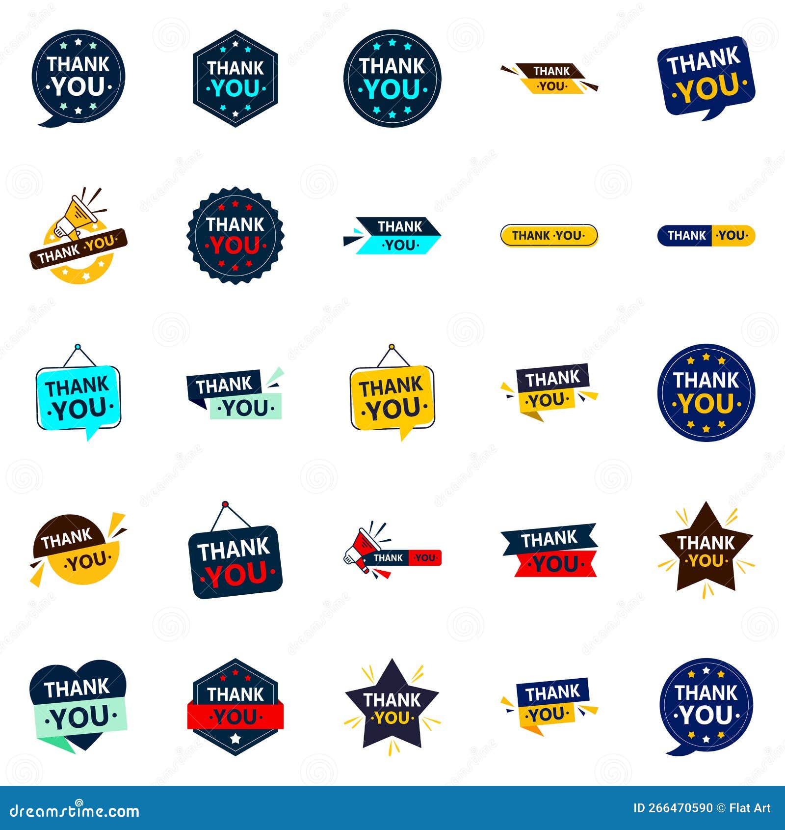 Thank You 25 Fresh Vector Designs for Showing Gratitude Stock Vector ...