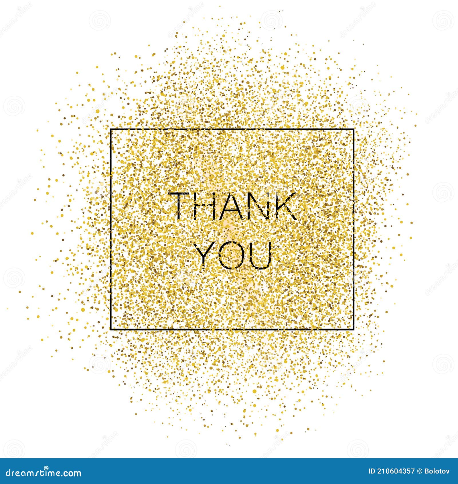 Thank You Gold Inscription stock vector. Illustration of gold - 210604357