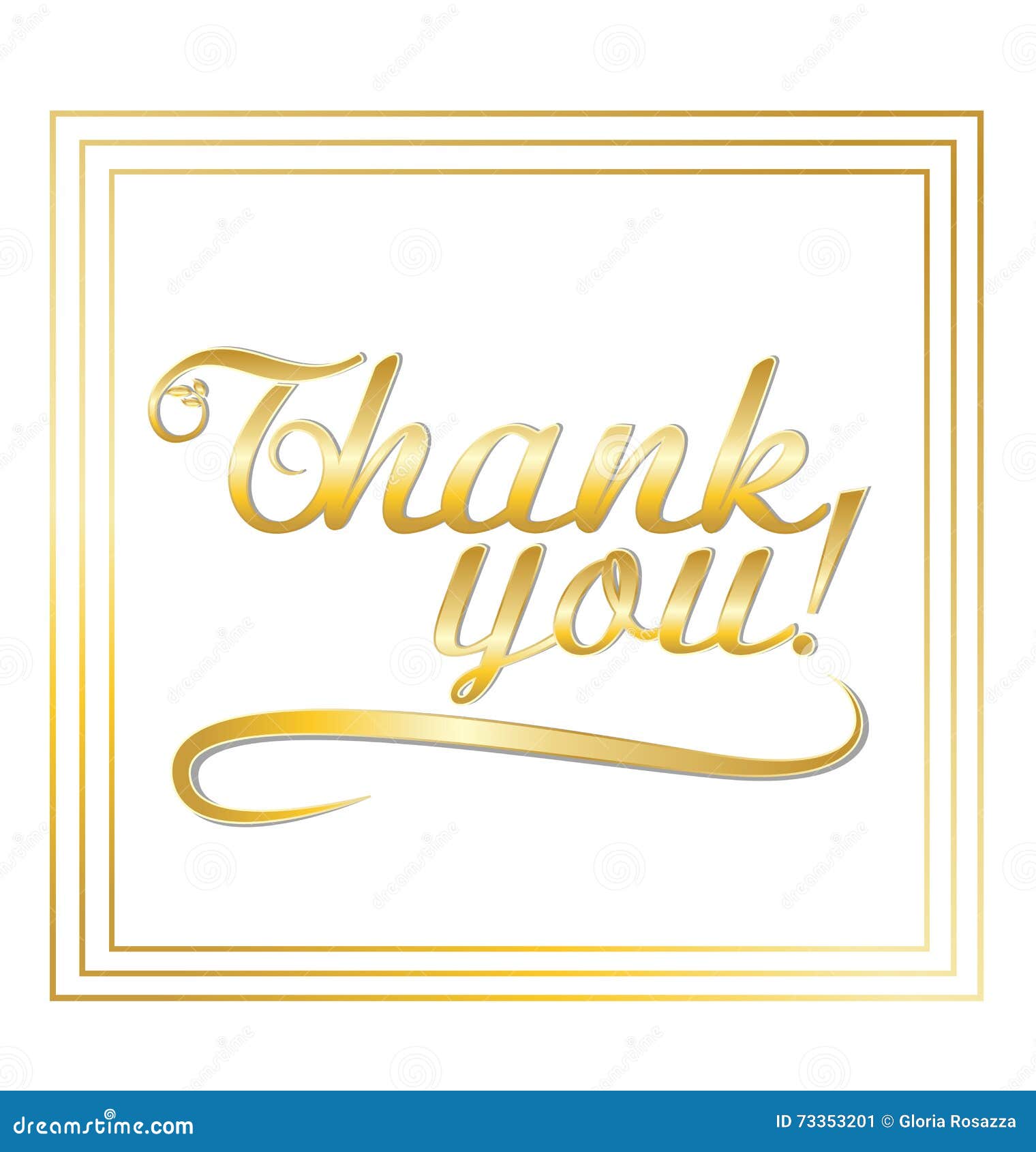 Thank you gold text stock vector. Illustration of graphic - 73353201
