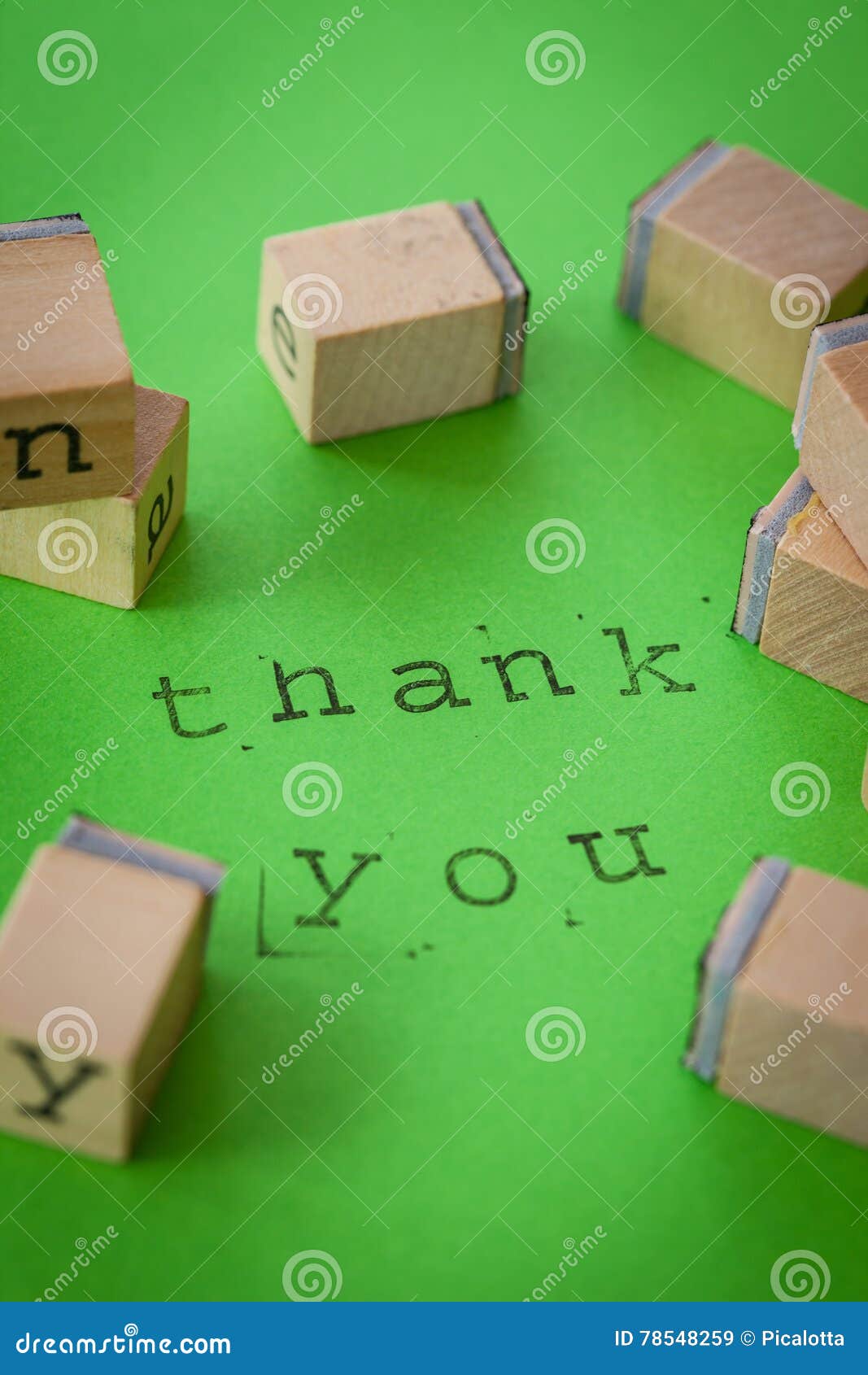 Thank you on Green stock image. Image of decorative, space - 78548259