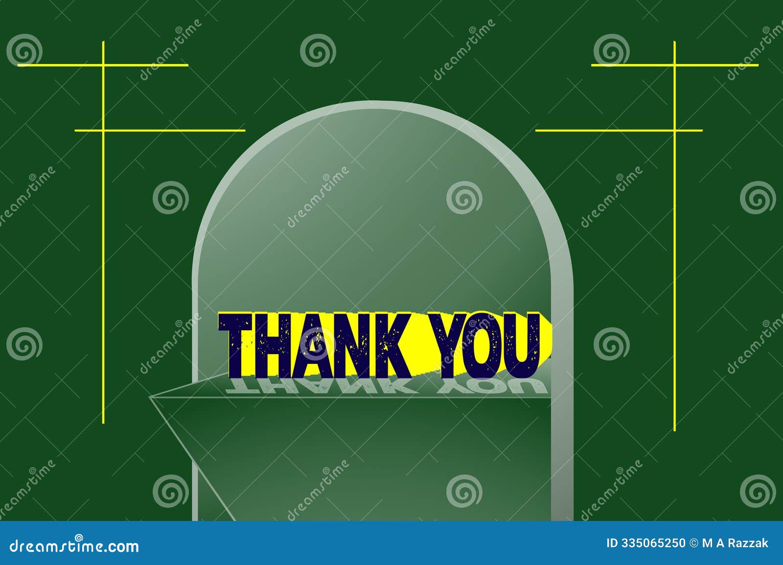 Thank You Greeting Design Vector Illustration on Gradient Structure ...
