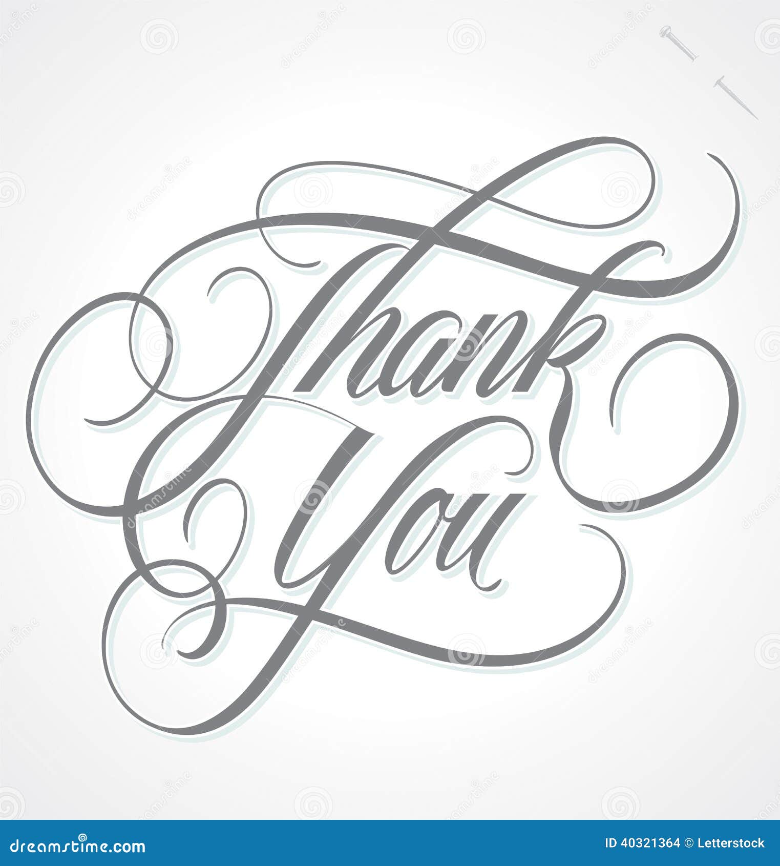 THANK YOU Hand Lettering (vector) Stock Vector - Illustration of ...