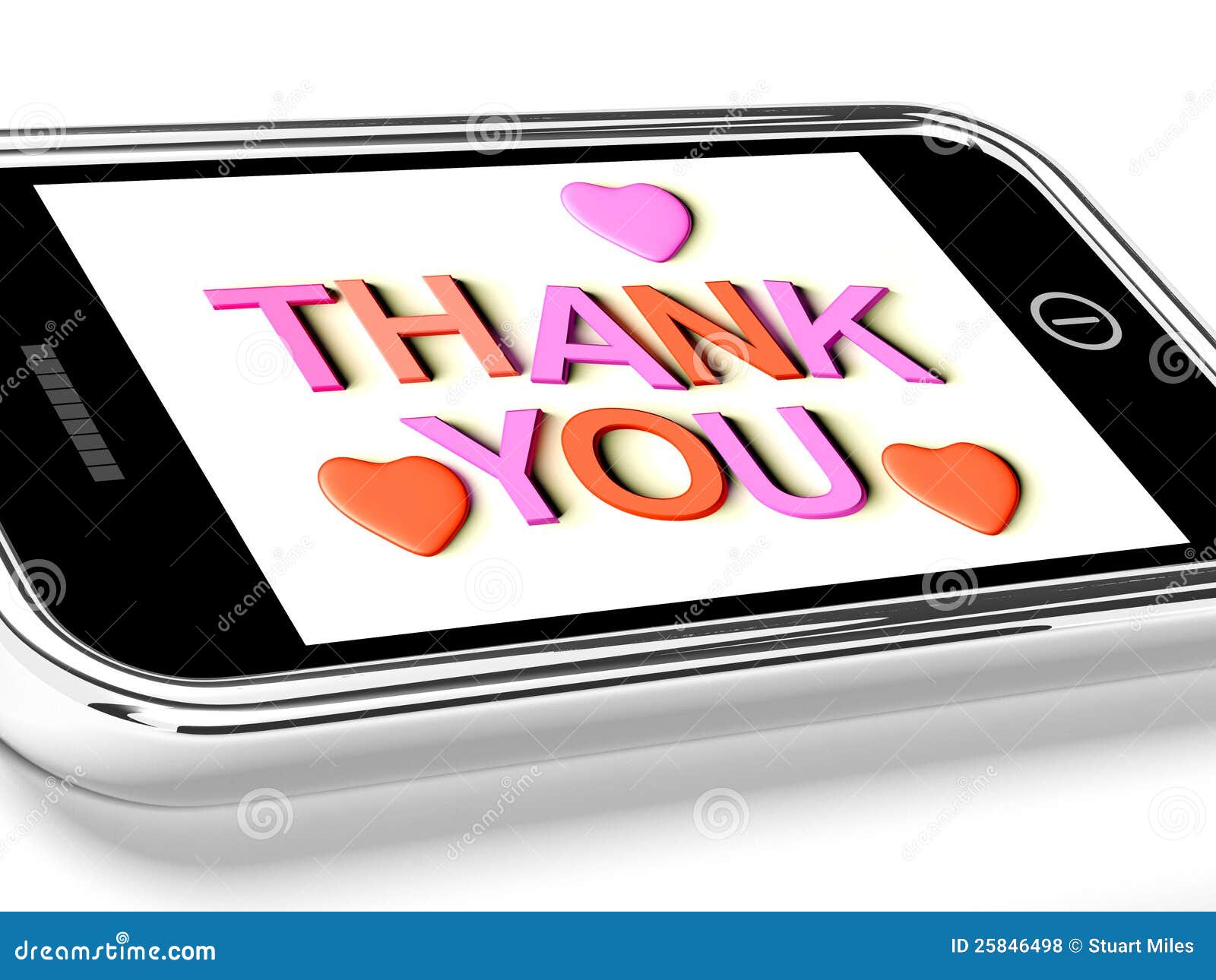 Thank You and Hearts Message As Stock Illustration - Illustration of ...