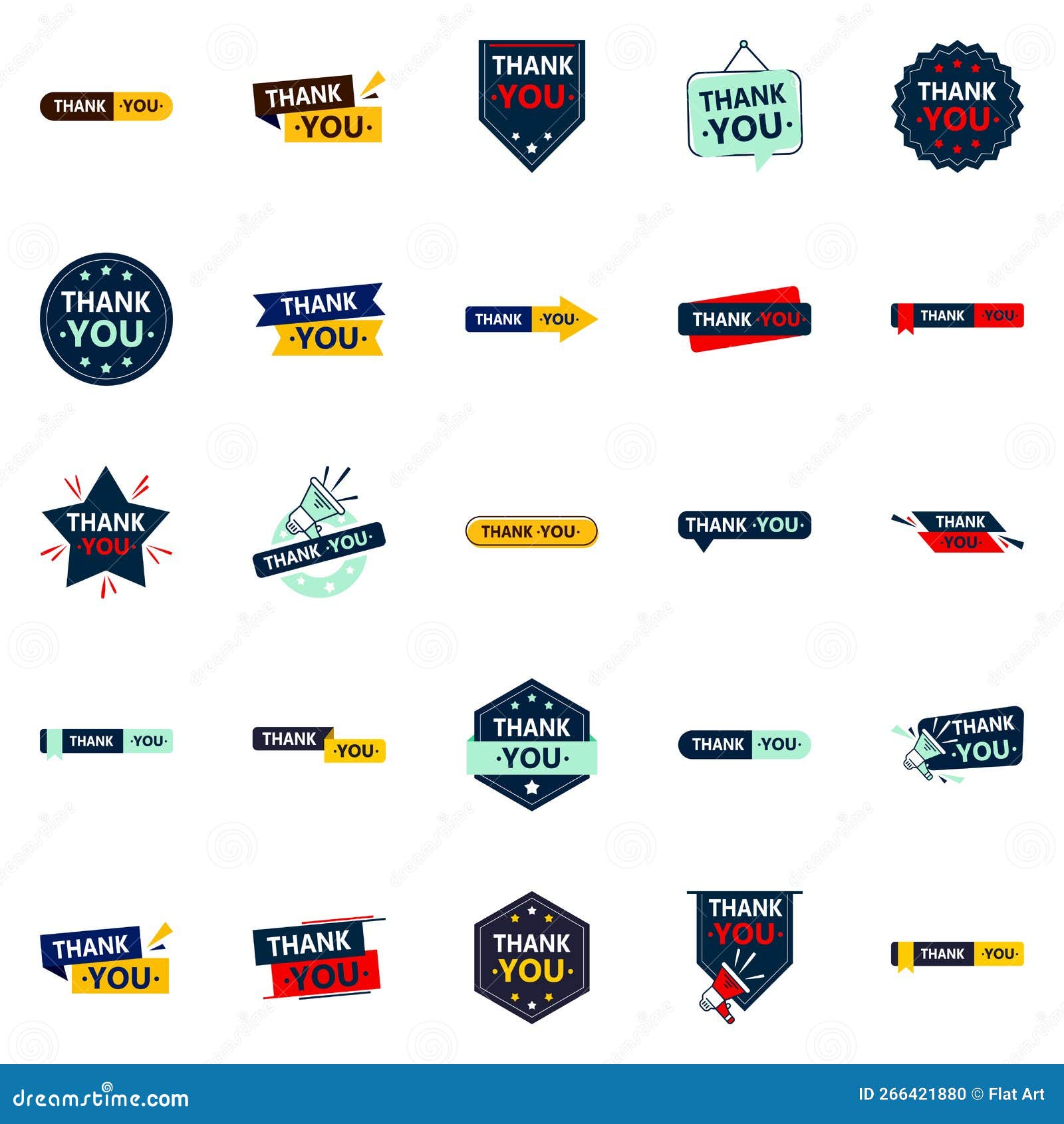 Thank You 25 High Quality Vector Elements for Conveying Thanks Stock ...