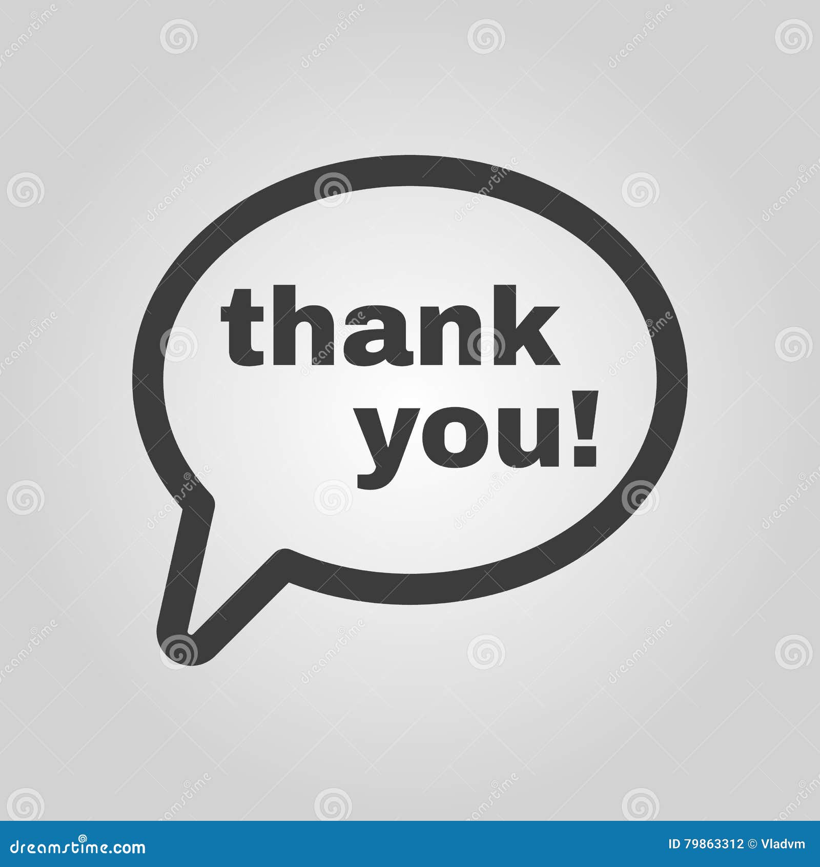 The Thank You Icon. Thanks Symbol Stock Vector - Illustration of ...