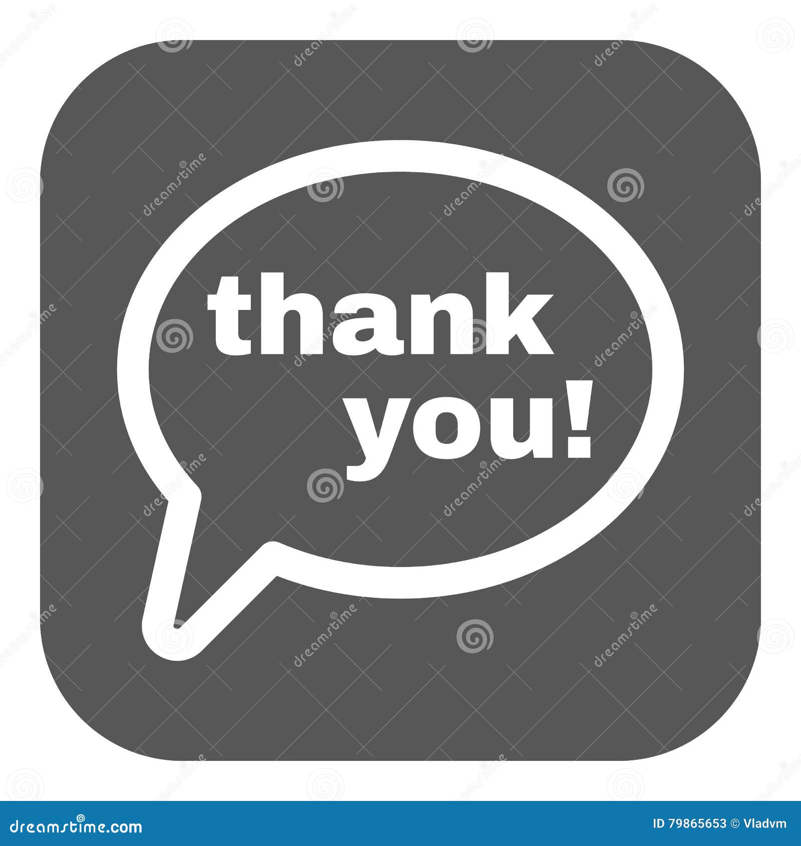 The Thank You Icon. Thanks Symbol Stock Vector - Illustration of sign ...