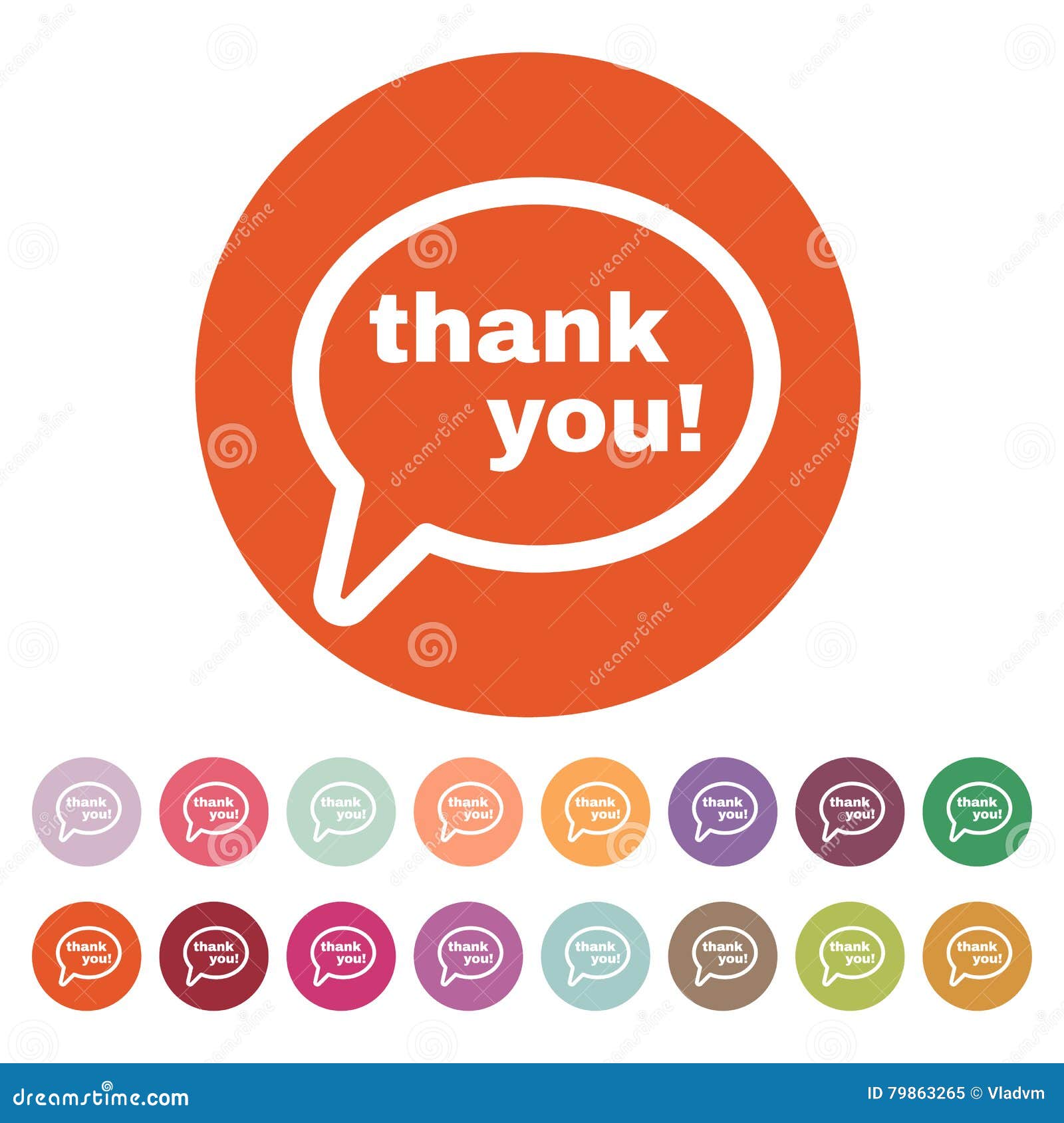 The Thank You Icon. Thanks Symbol Stock Vector - Illustration of ...
