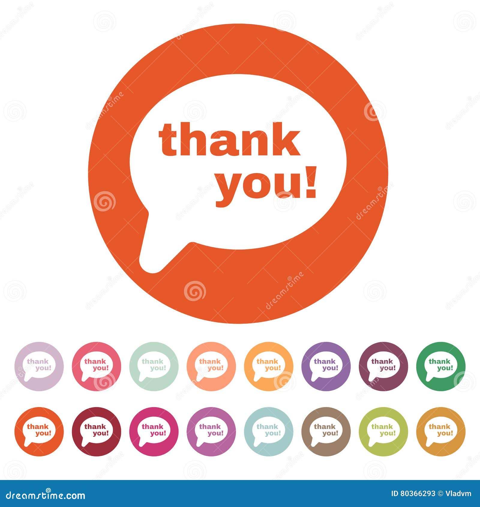 The Thank You Icon. Thanks Symbol Stock Vector - Illustration of ...