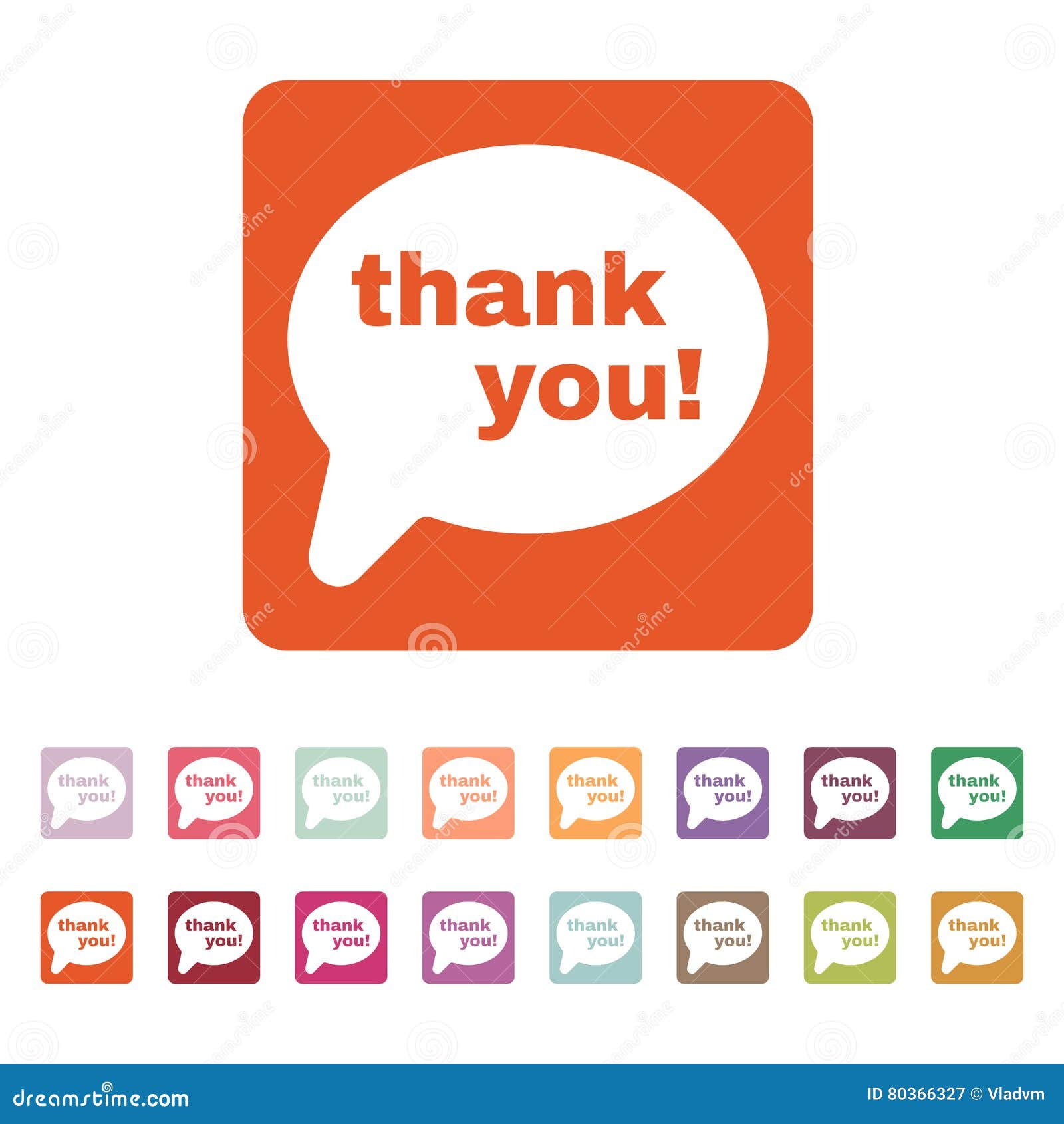 The Thank You Icon. Thanks Symbol Stock Vector - Illustration of ...