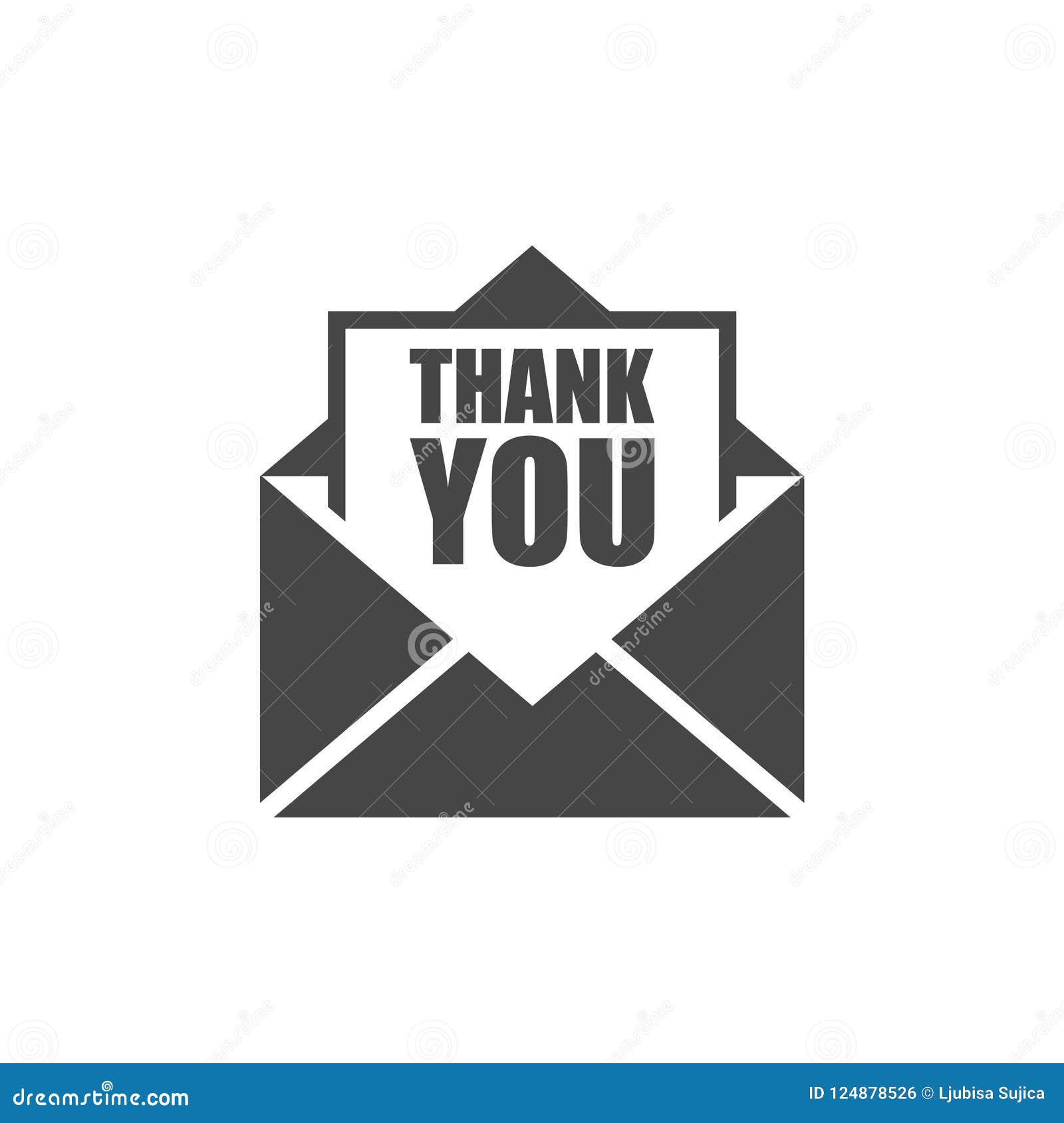 Thank you icon stock vector. Illustration of banner - 124878526