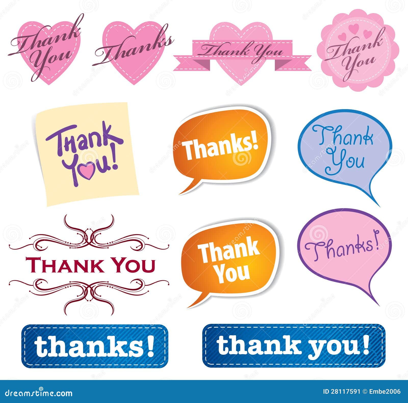 Thank You Icons stock vector. Illustration of thank, series - 28117591