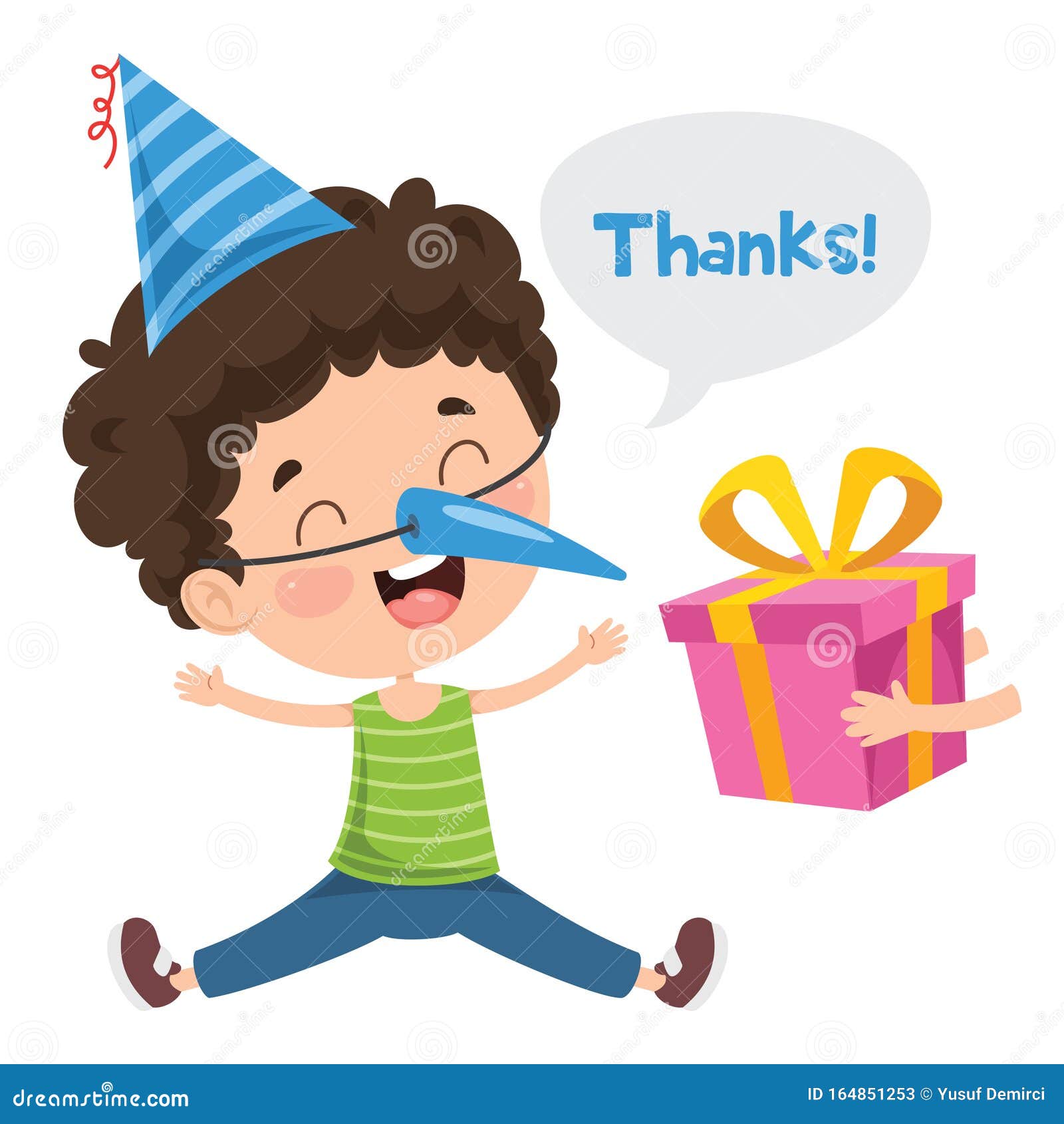 Thank You Illustration with Cartoon Characters Stock Vector ...