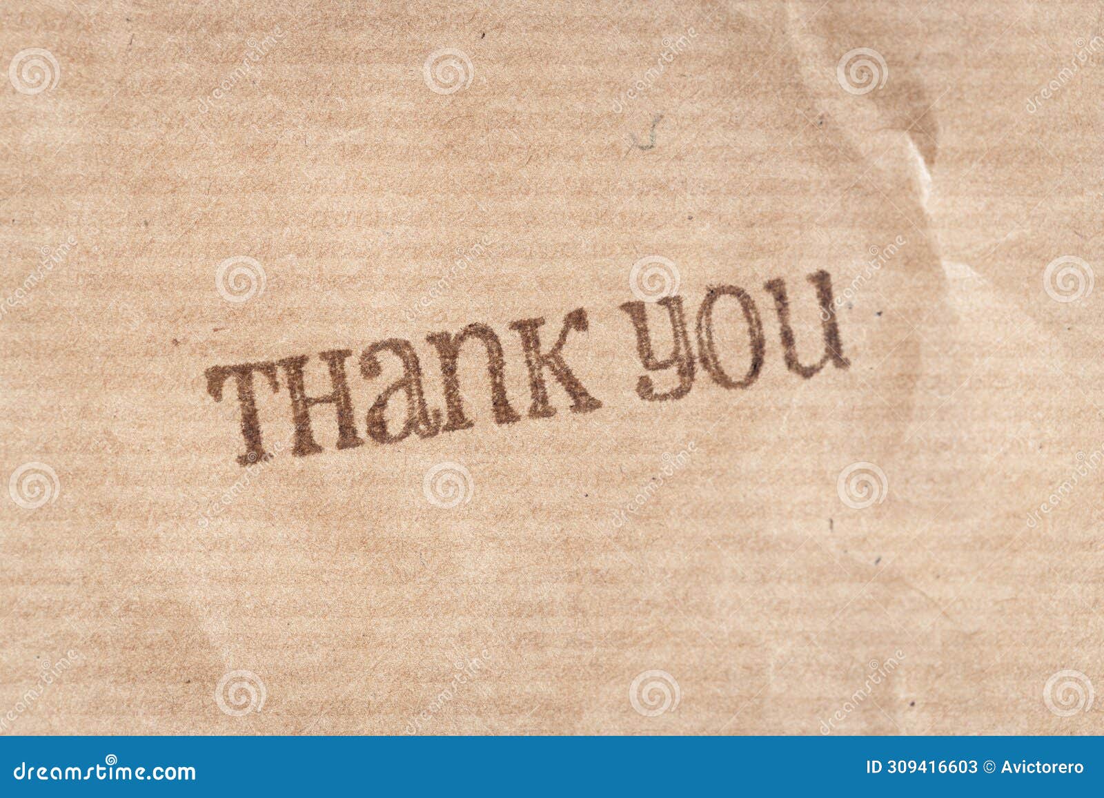 Thank You Ink Stamp on Kraft Paper Stock Image - Image of kraft, thank ...