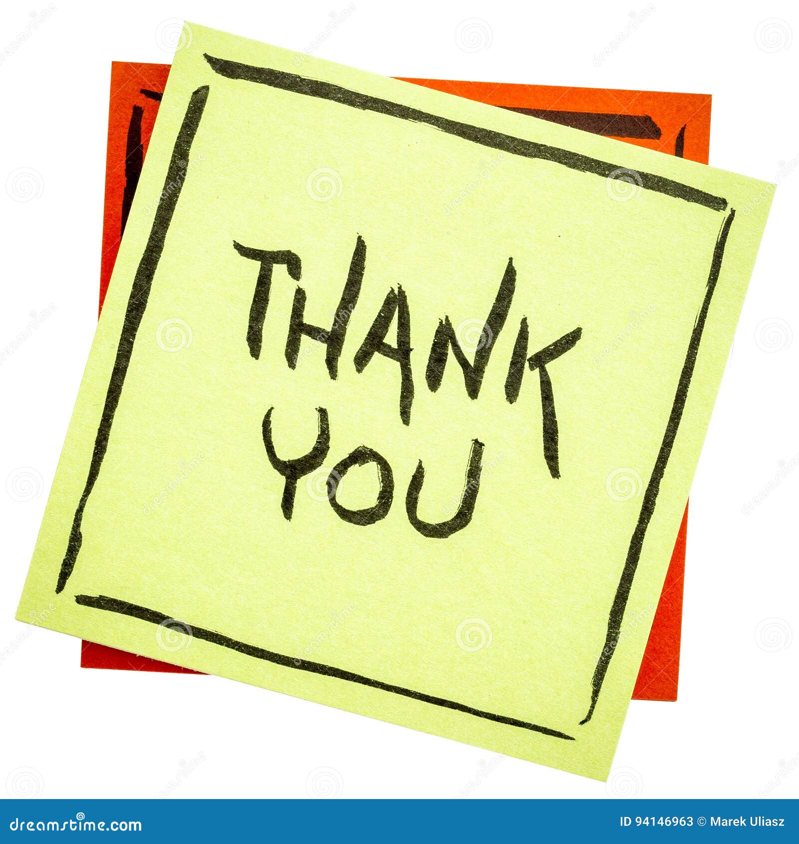 Thank You - Isolated Sticky Note Stock Image - Image of isolated ...