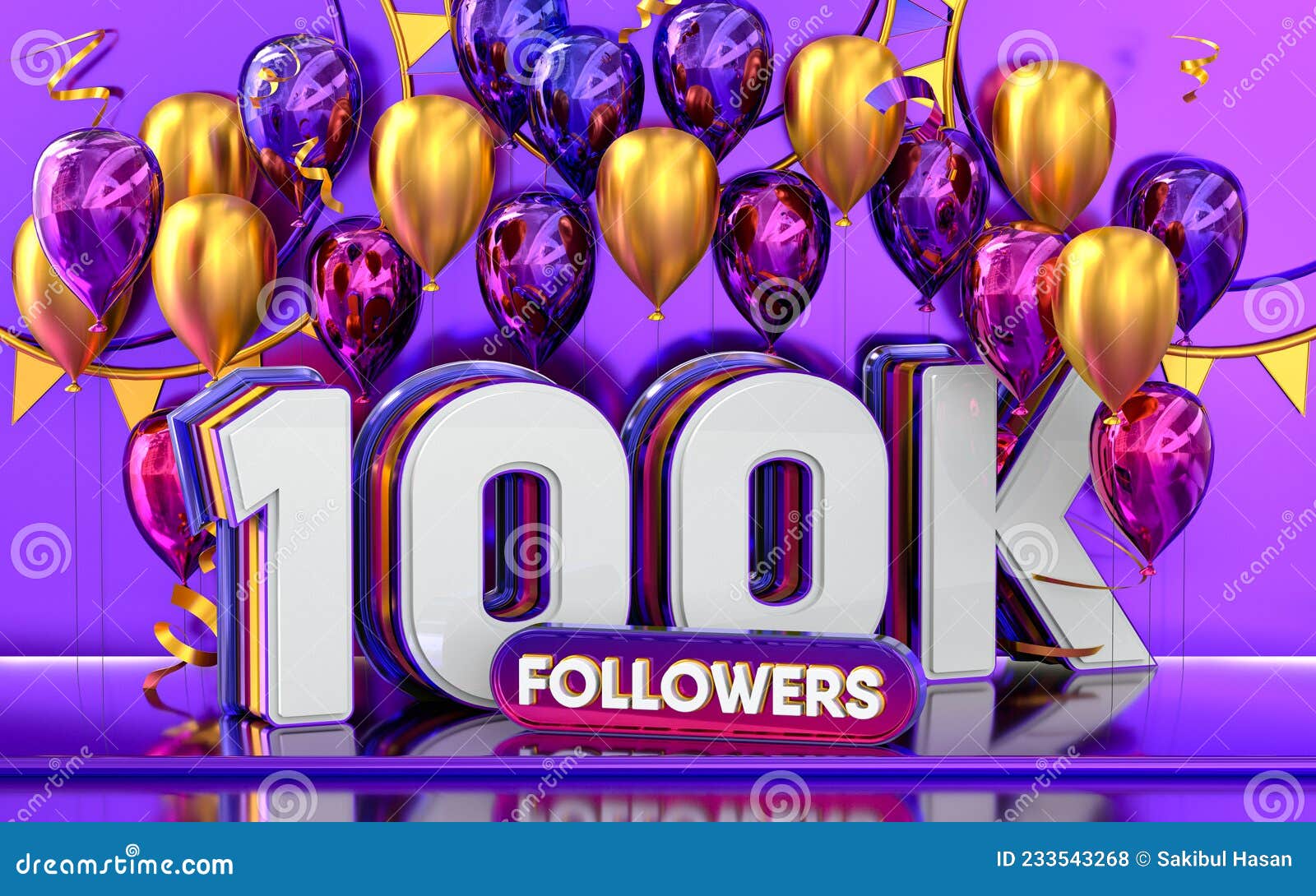 Thank You 100k Followers Celebration 3d Rendering Luxury Background ... Thank You 100k Followers Celebration 3d Rendering Luxury Background ...