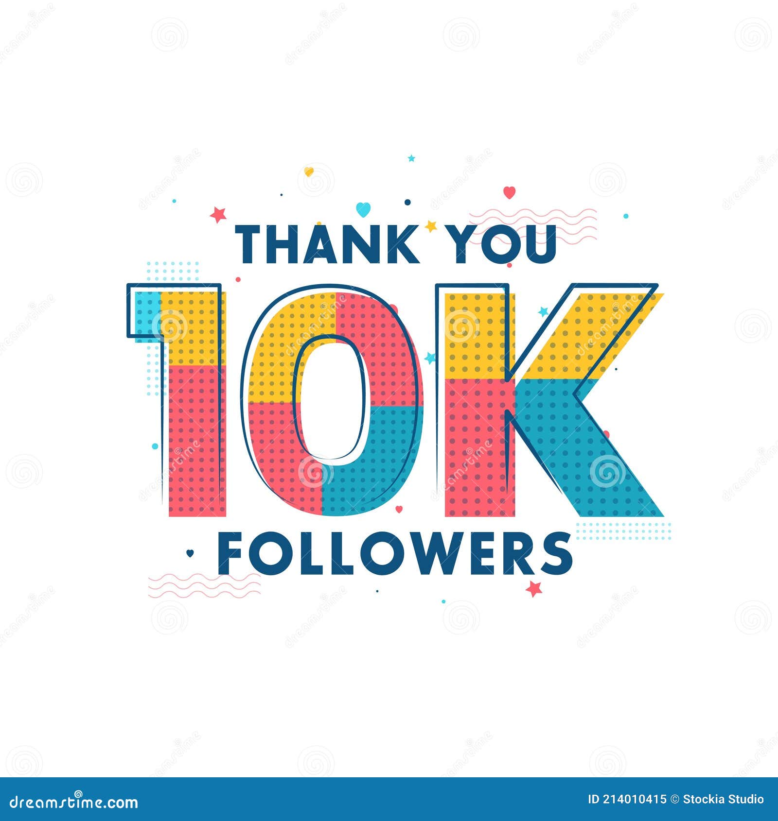 Thank You 10k Followers Celebration Greeting Card For 10000 Social