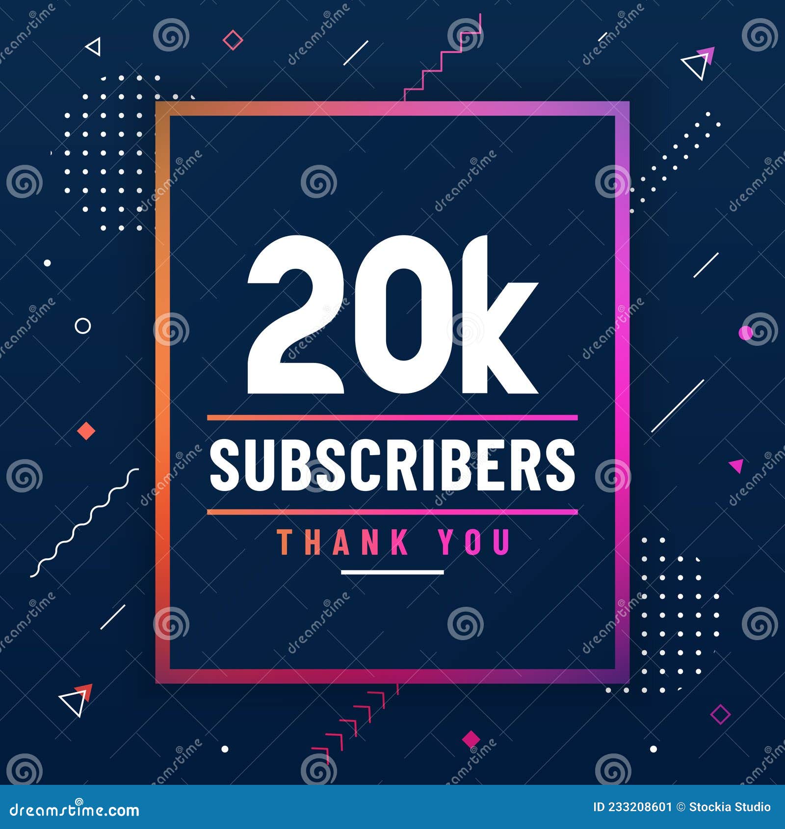 Thank You 20K Subscribers, 20000 Subscribers Celebration Modern ...