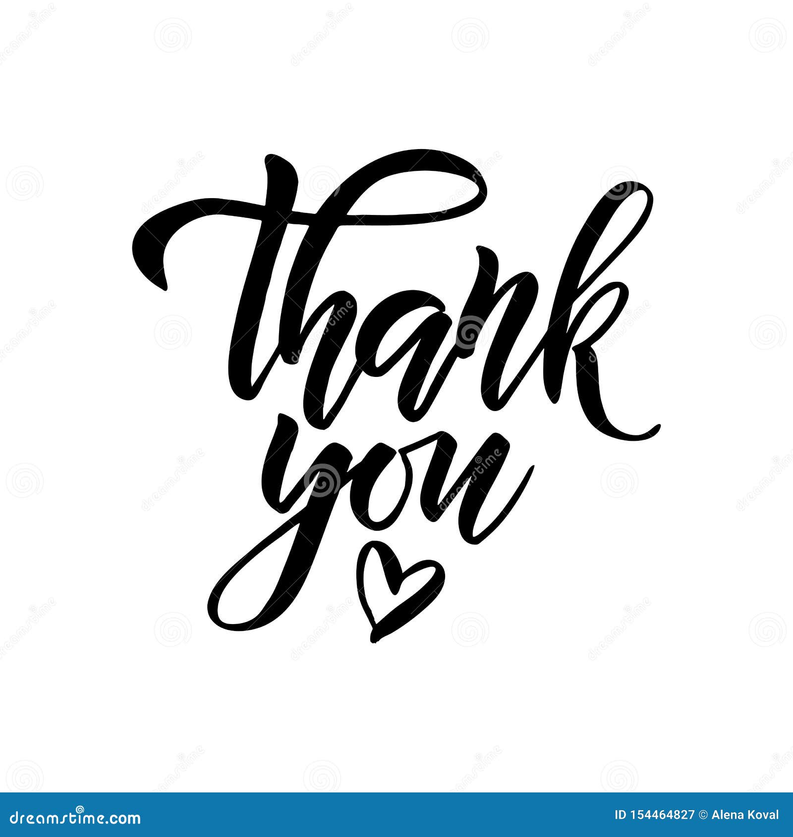 Thank You Lettering Stock Vector Illustration Of Font 154464827