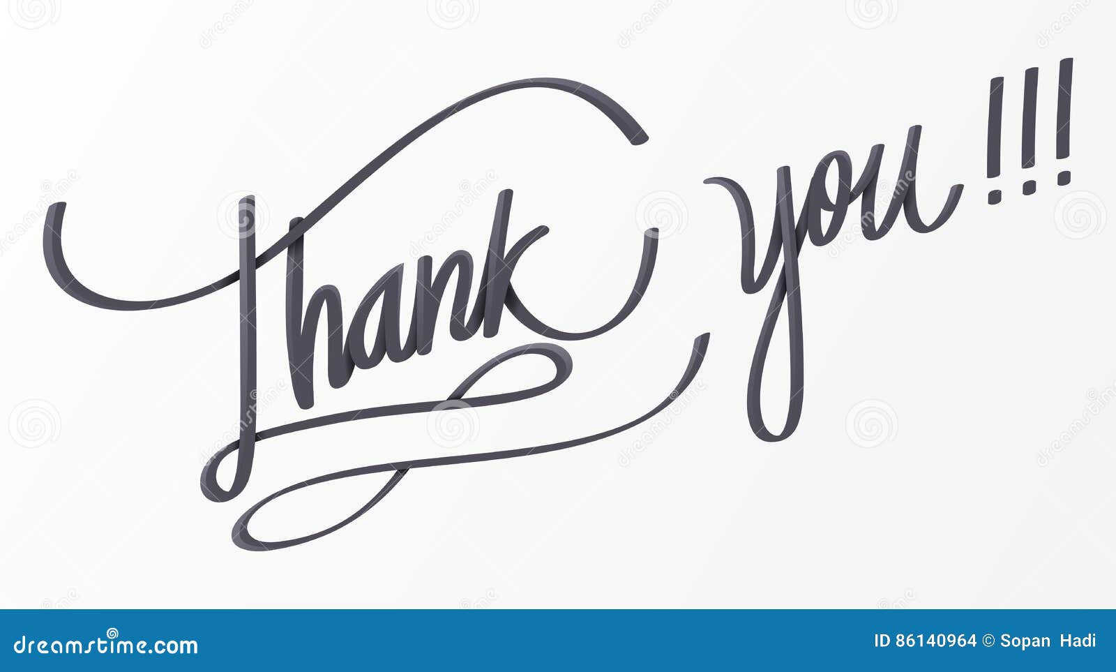 Thank You Lettering for Decorative Card Stock Vector - Illustration of ...