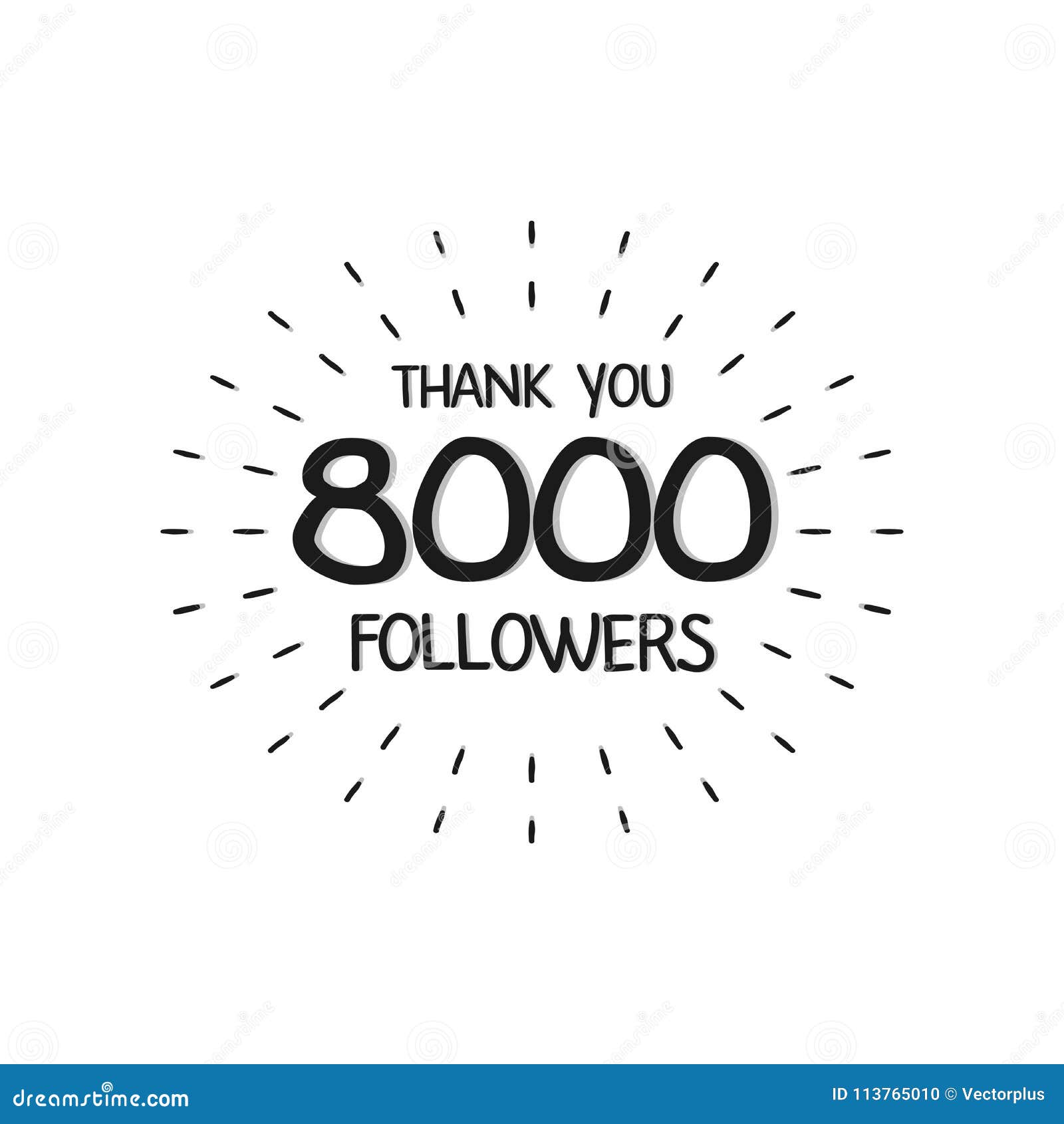 Thank You Letters for Follower Vector Illustration Stock Illustration ...