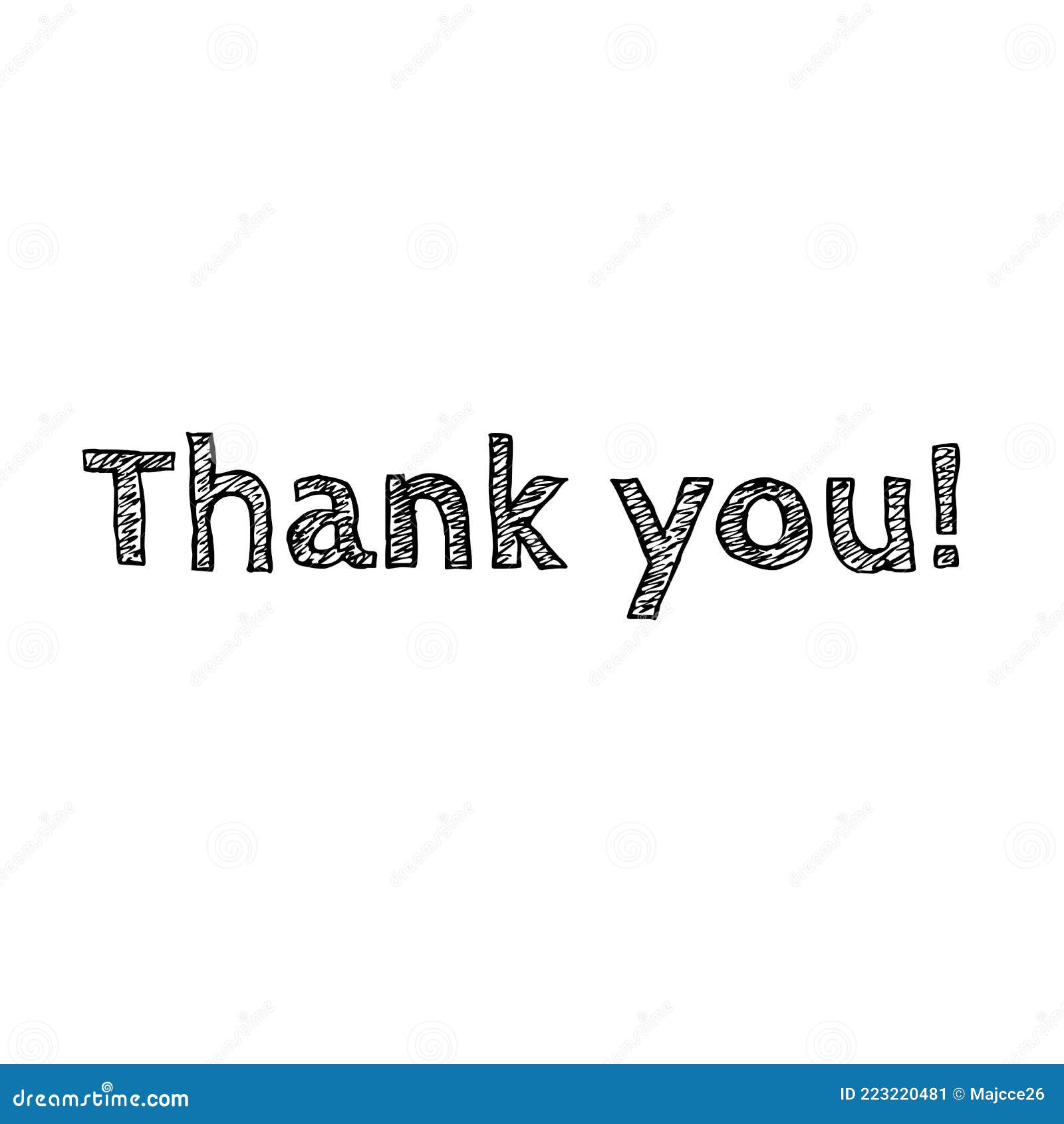 Thank You Letters Word White Background Stock Illustration ...