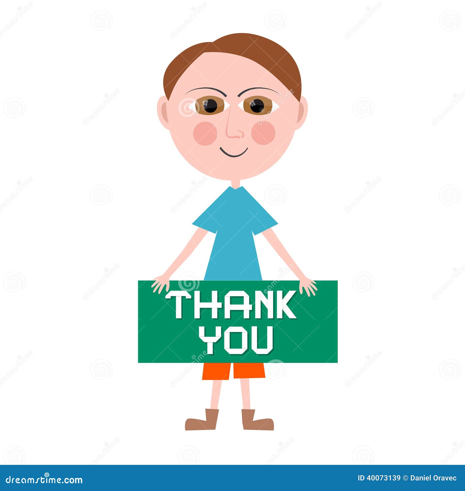 Thank You Man Illustration stock vector. Illustration of letter - 40073139