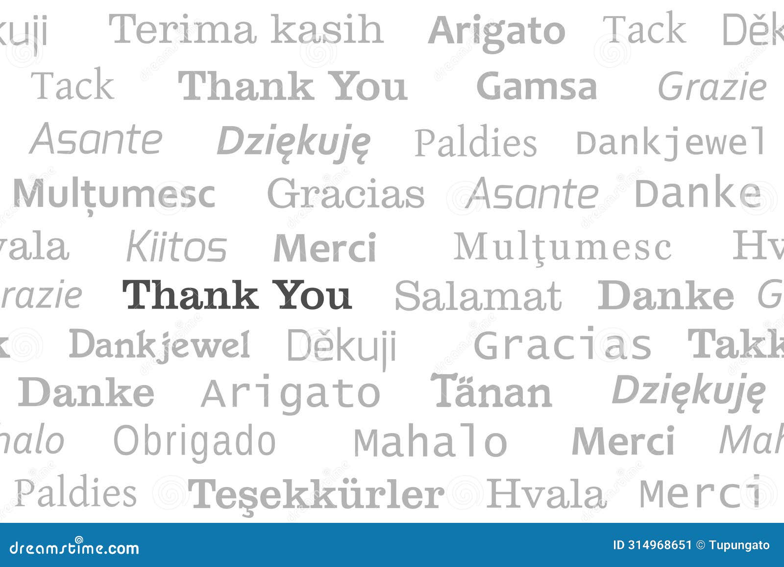 Thank You Many Languages Seamless Pattern Stock Vector - Illustration ...