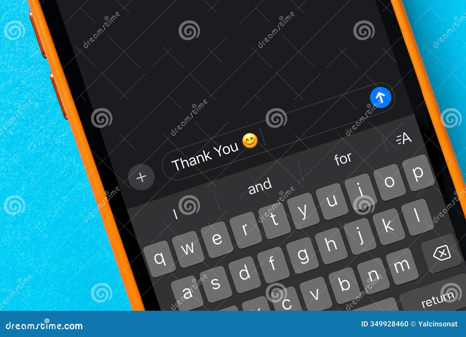Thank You Message in the Message App of the Smartphone Screen Stock ...