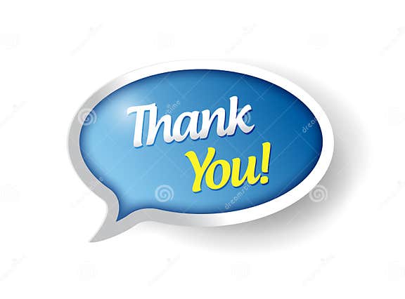 Thank You Message Bubble Illustration Design Stock Illustration ...