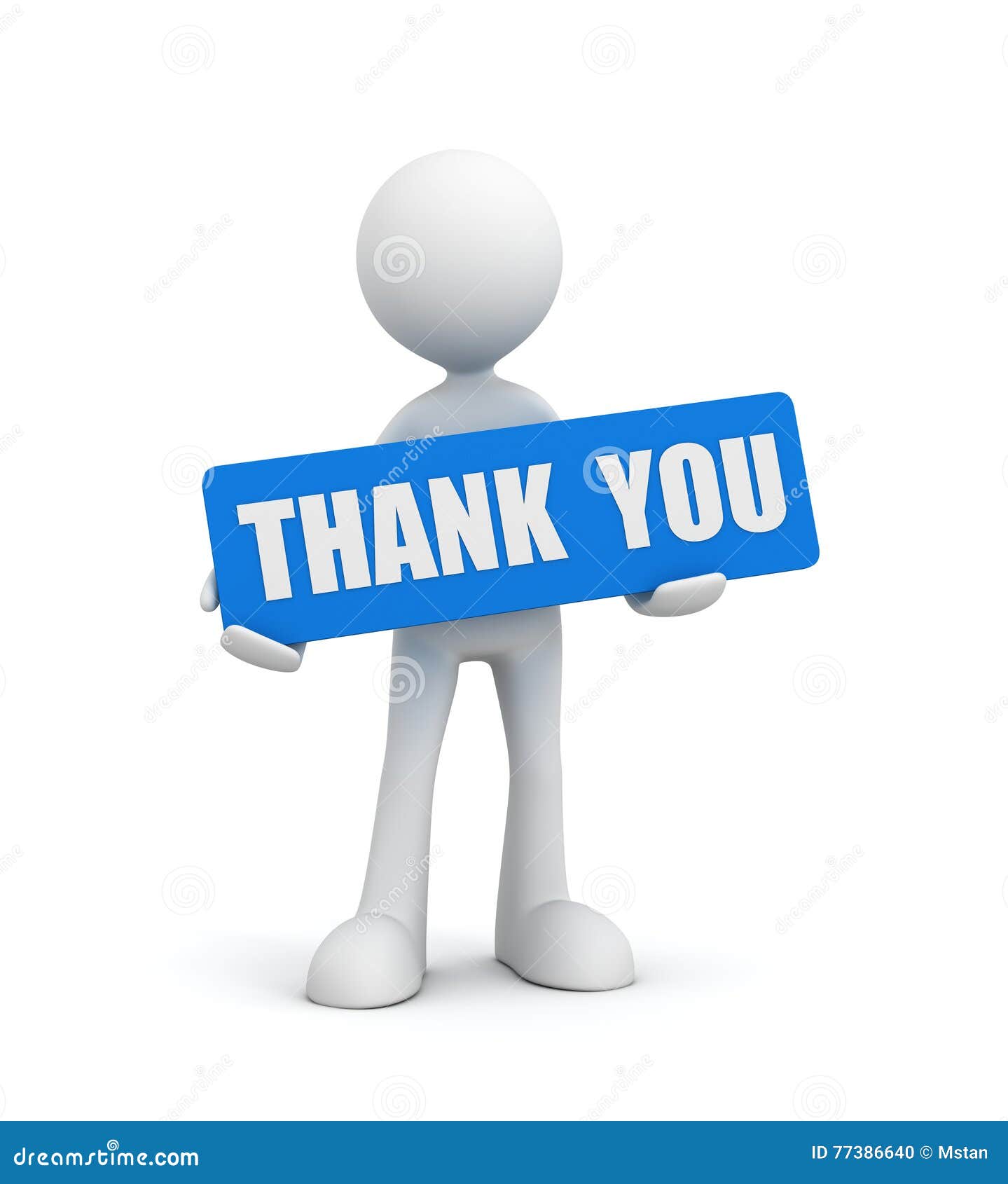 Thank You Message Concept 3d Illustration Stock Illustration ...