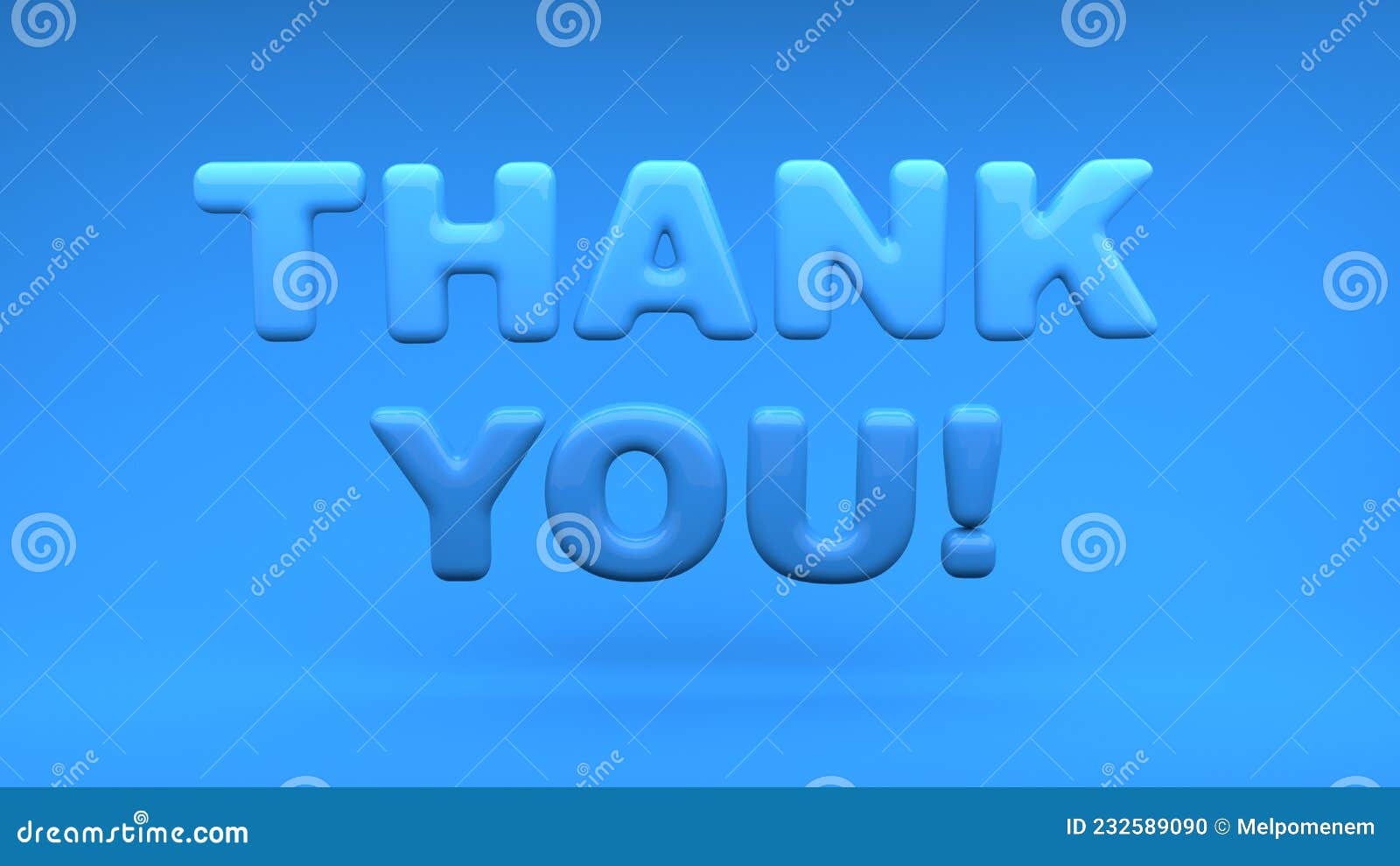 Thank You Message - 3D Render Illustration Stock Illustration ...