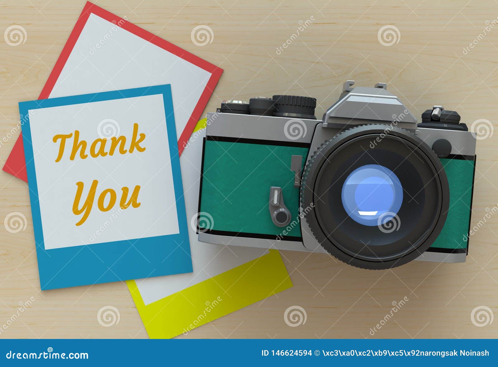 Thank You, Message on Photo Frame Stock Illustration - Illustration of ...